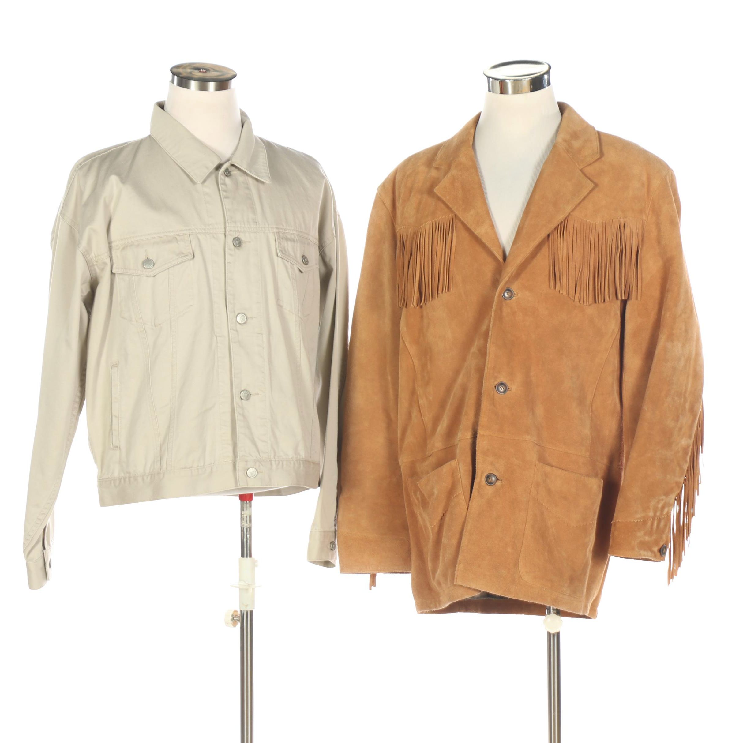 Men's Warner Bros Studio Store "Looney Tunes" Suede Fringe and Khaki ...