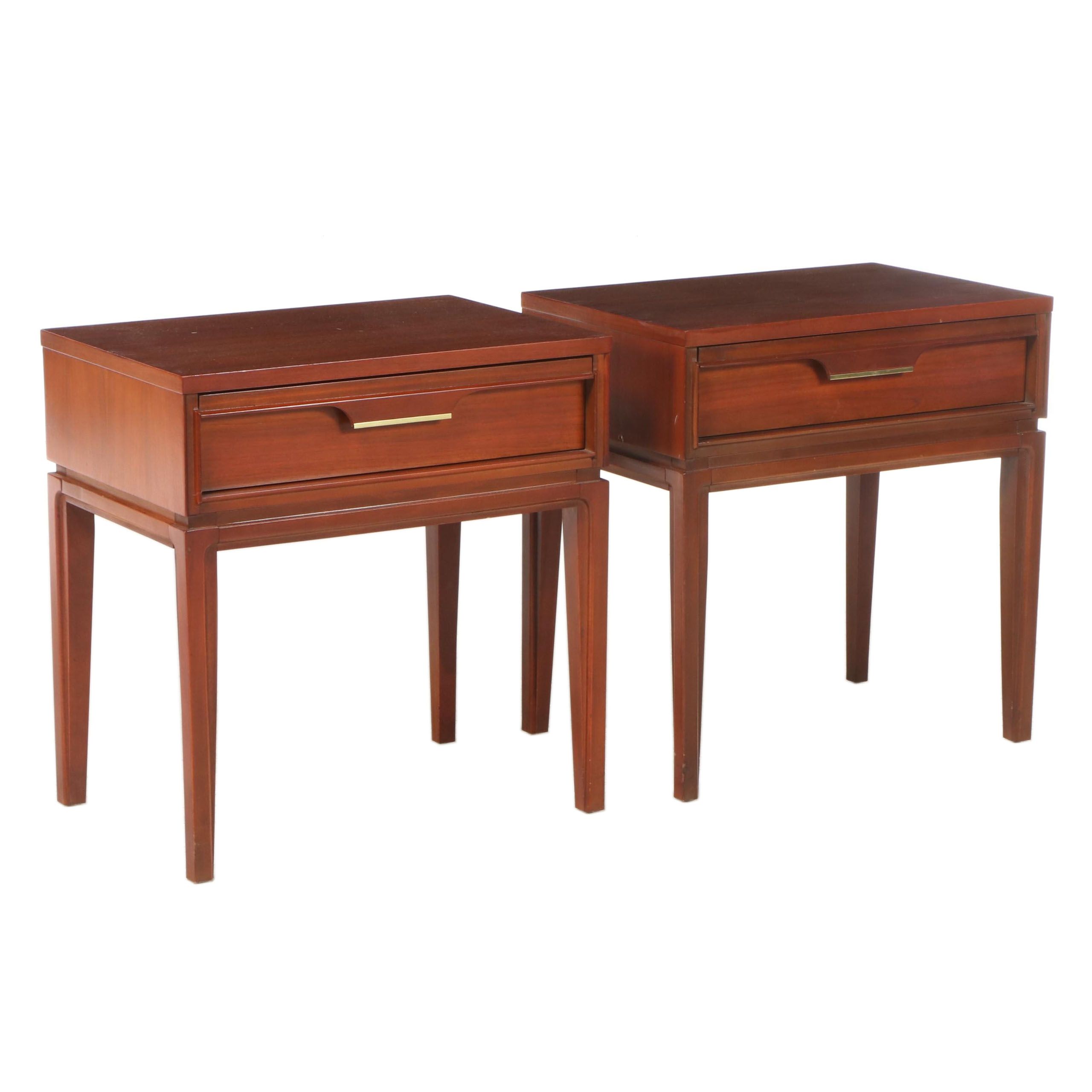 Pair of Basic-Witz Mid Century Modern Walnut End Tables | EBTH