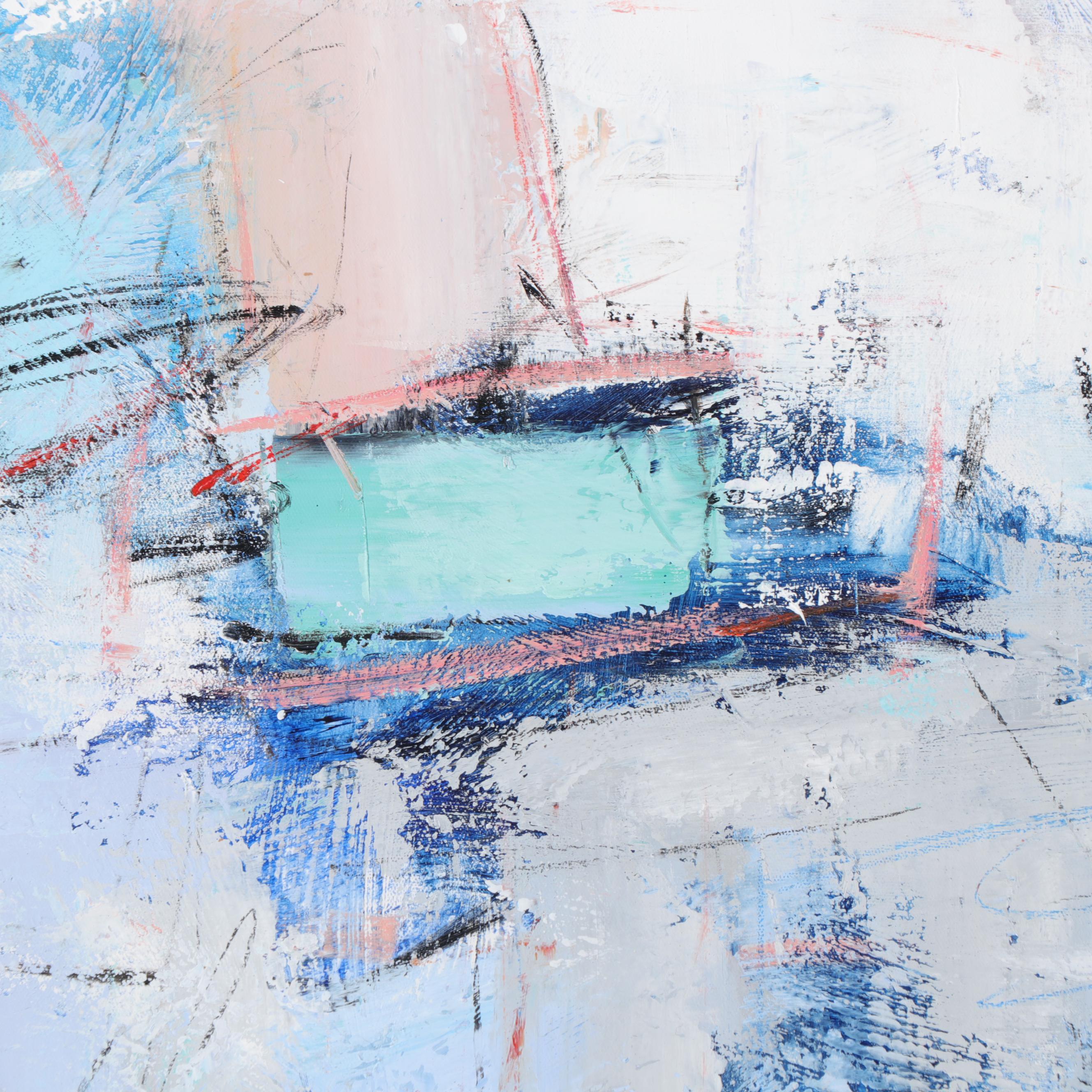 Sasha Large-Scale Abstract Expressionist Style Oil Painting, 21st ...