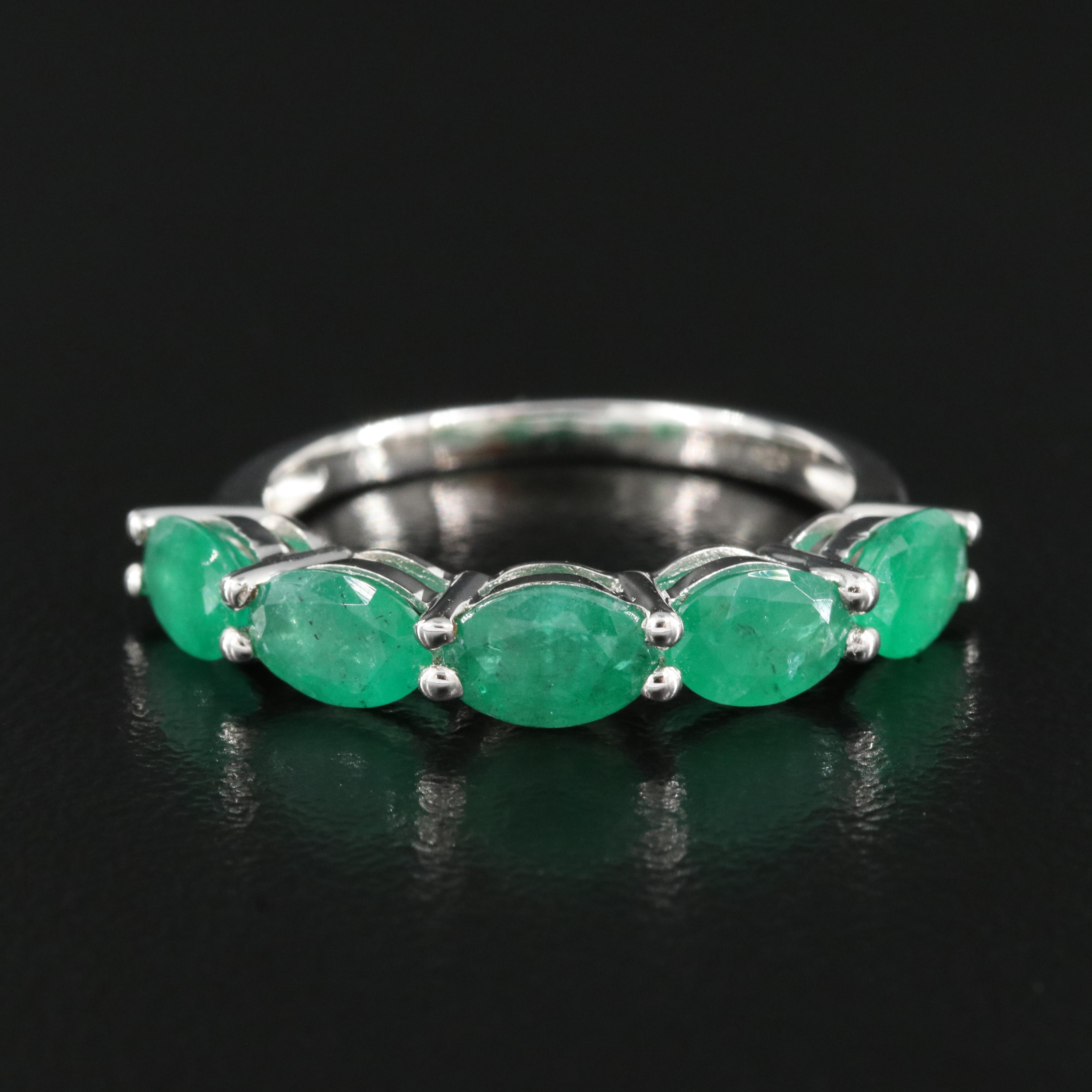 Sterling Emerald Ring | EBTH