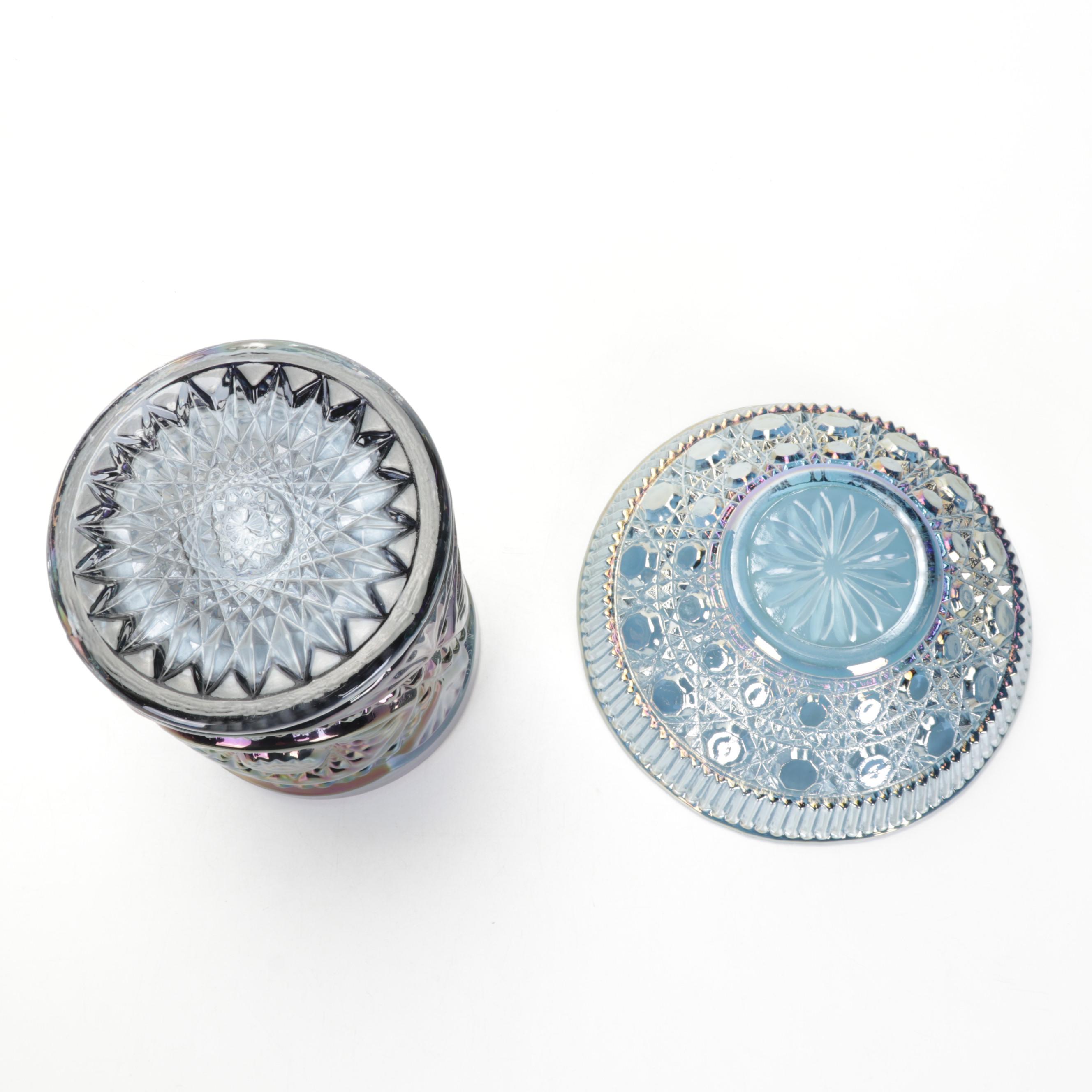 Iridescent Glass Serveware Featuring Carnival, Northwood, and Indiana ...