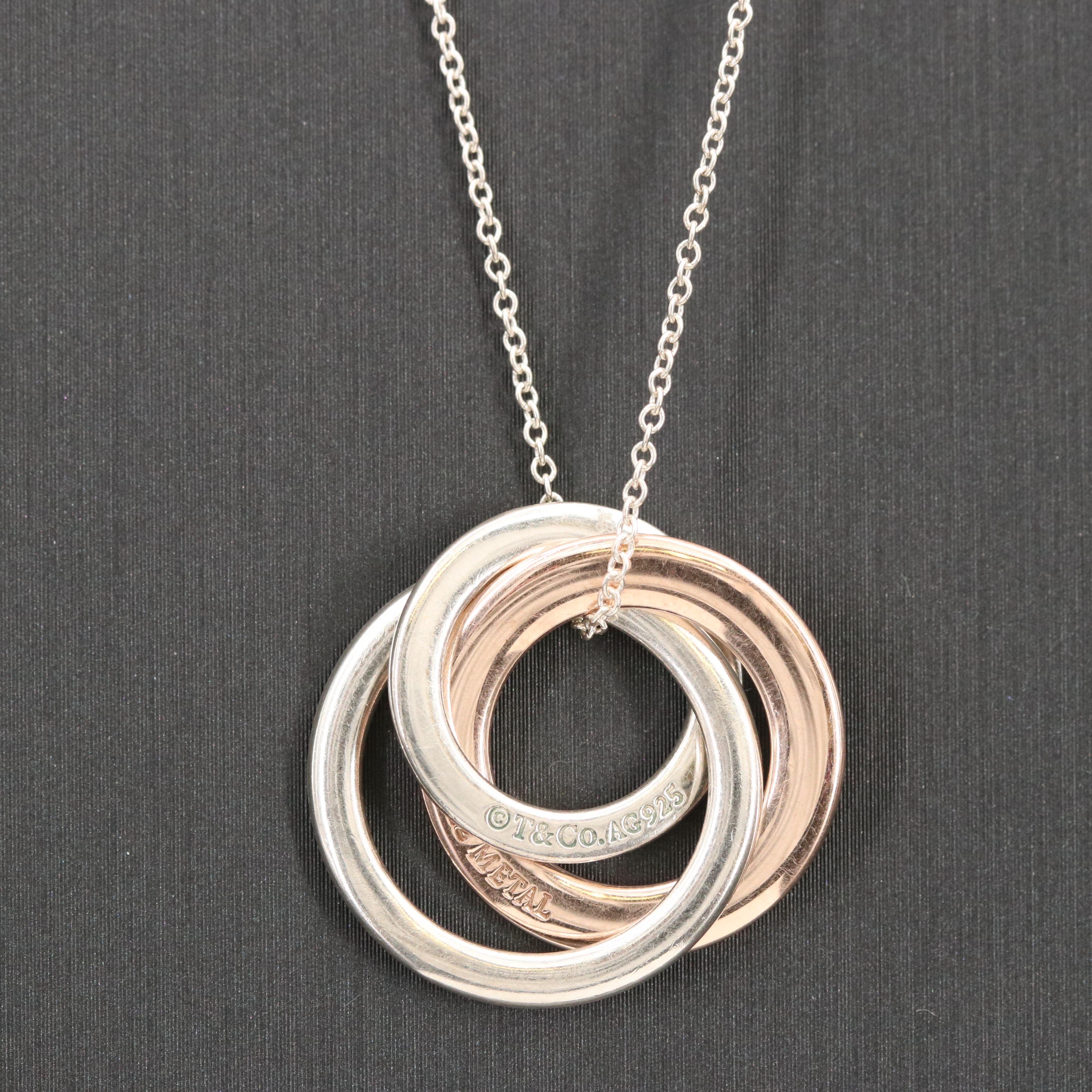 Tiffany & Co. Sterling Interlocking Circles Pendant Necklace | EBTH