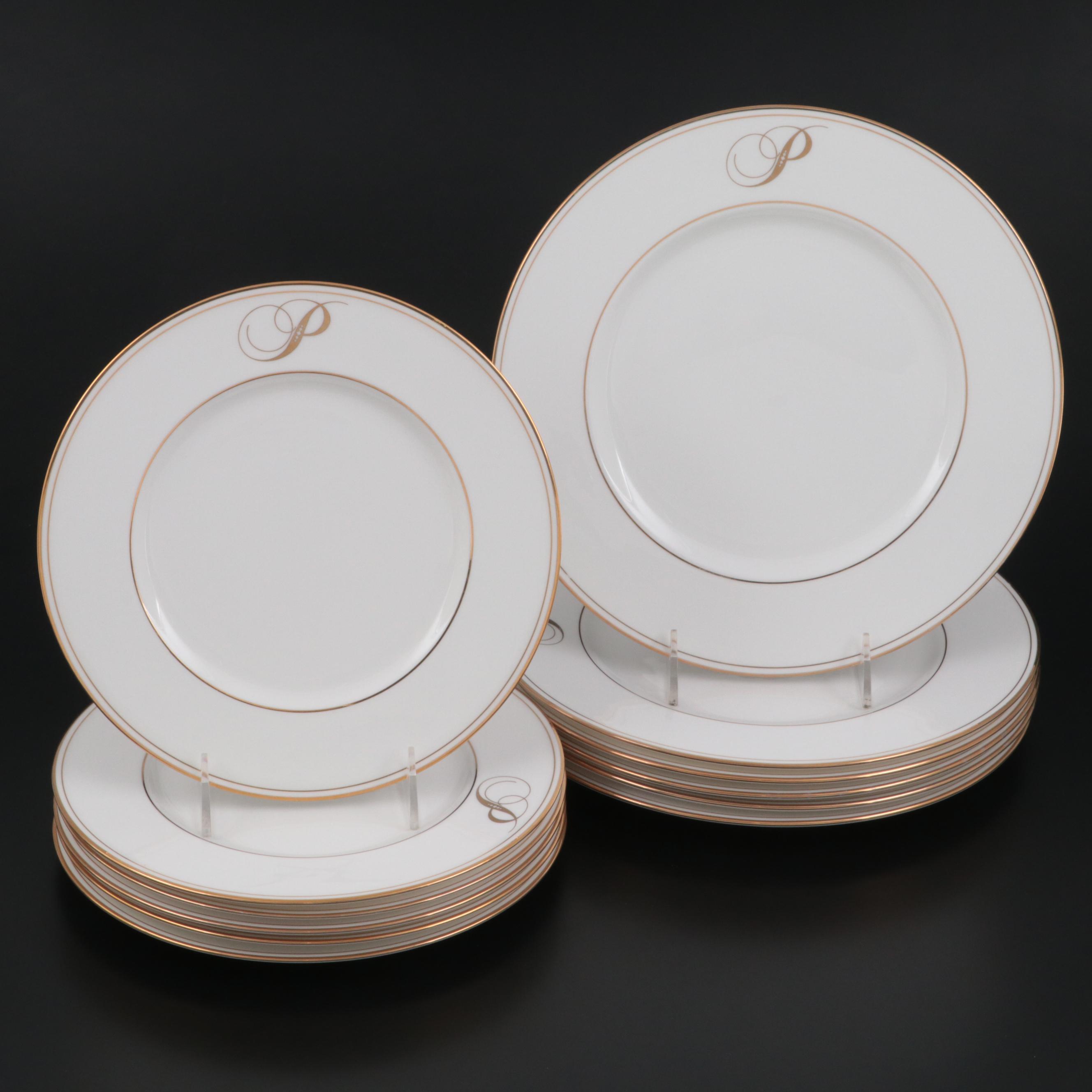 Lenox "Federal Gold" Monogrammed Bone China Dinnerware | EBTH