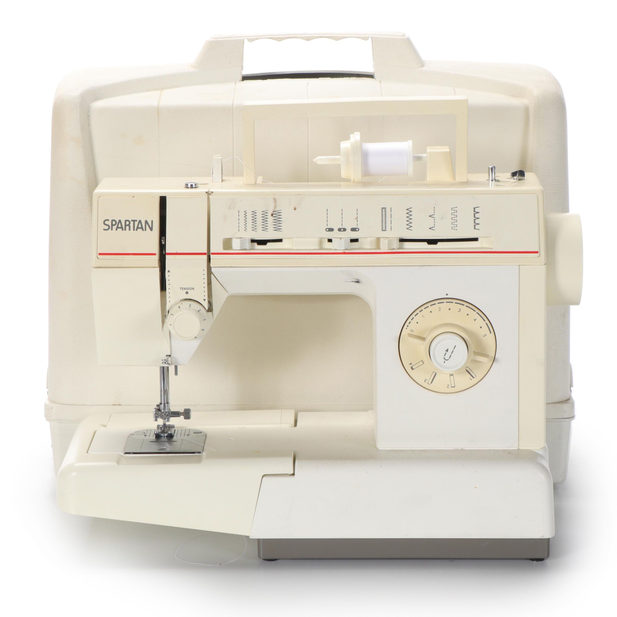 Singer Spartan Electric Sewing Machine With Case | EBTH