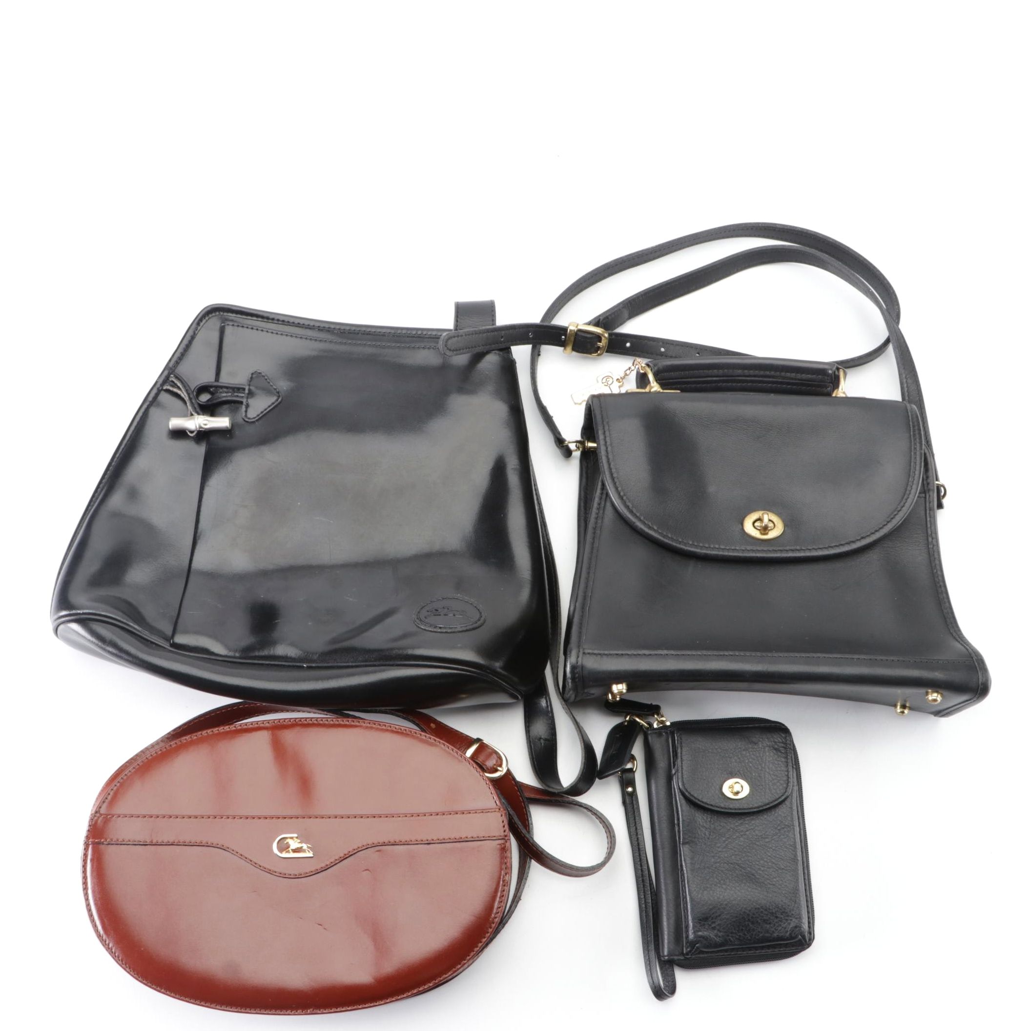 Coach, Longchamp, and Jack George Leather Shoulder Bags and Wallet | EBTH
