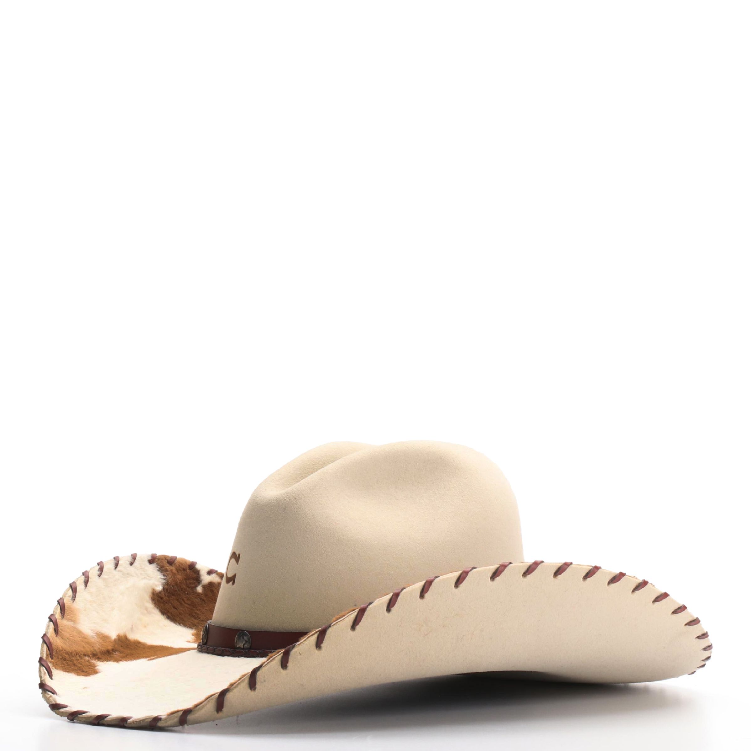 Charlie 1 Horse Grit Hat in Wool Felt/Cowhide with Whipstitched Brim | EBTH