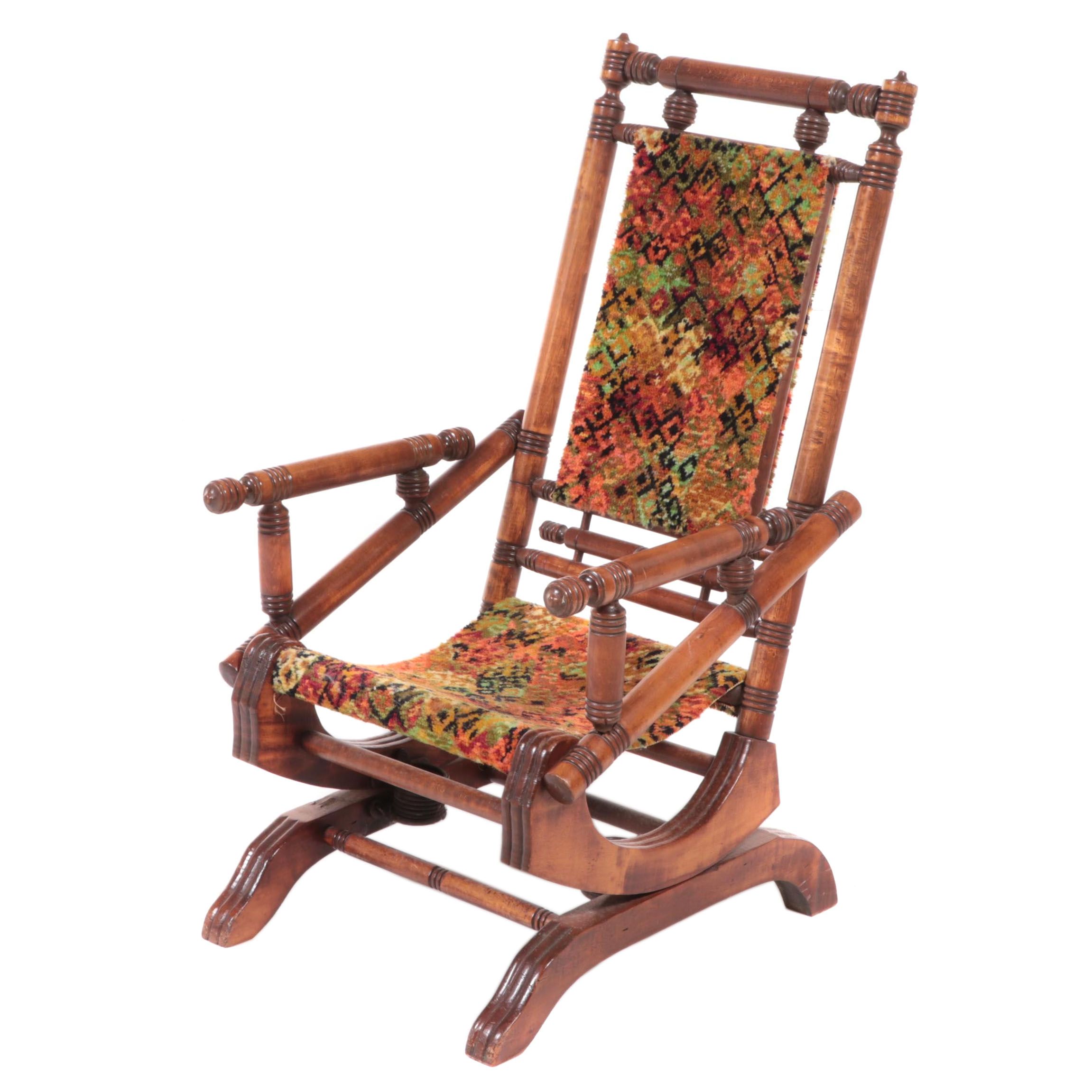 Victorian Maple Platform Rocker, Late 19th Century | EBTH