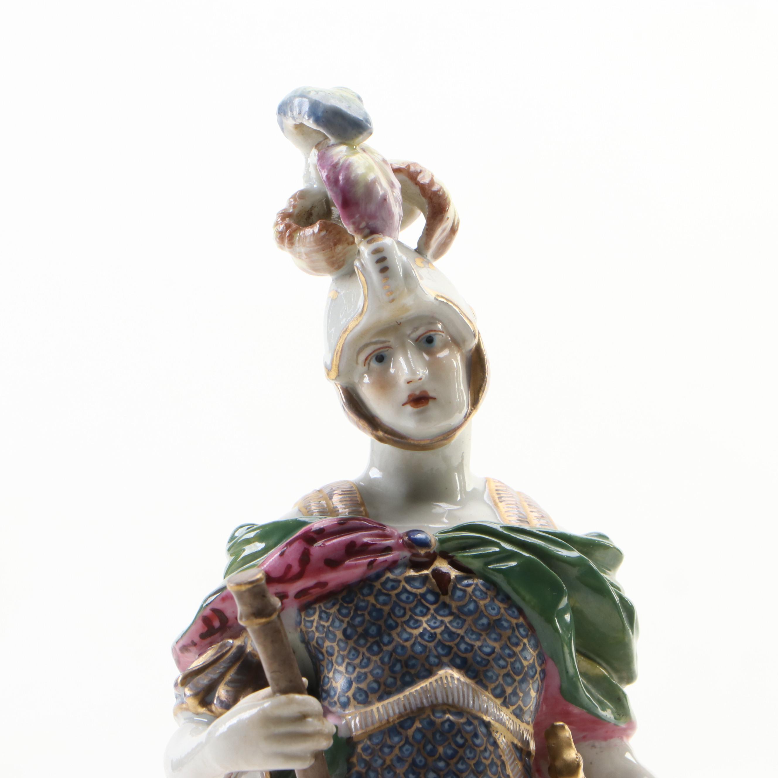 Samson Chelsea Porcelain Mars and Minerva Allegorical Figurines, 19th C ...