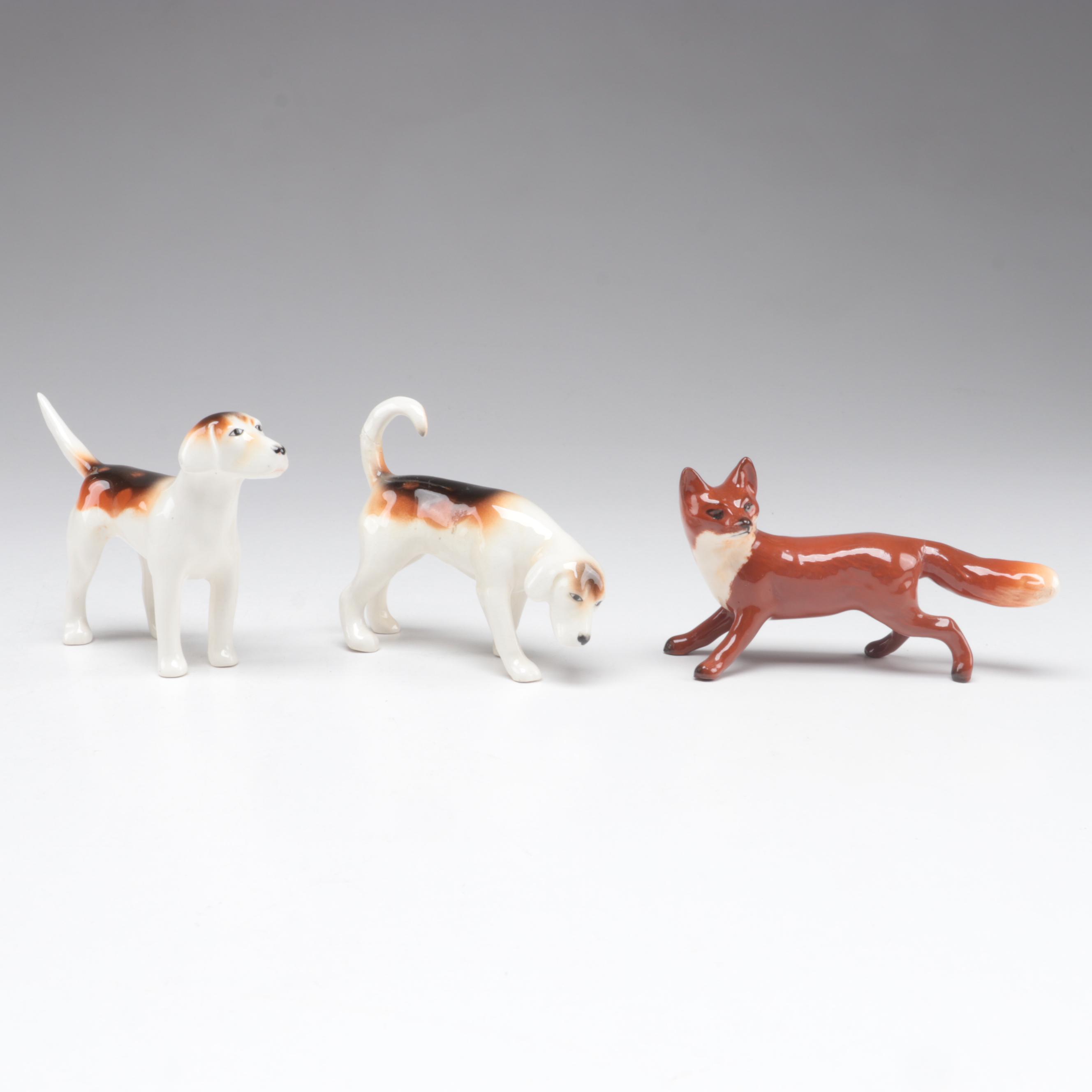 Beswick Pottery English Equestrian Fox Hunt Figurines | Everything But ...