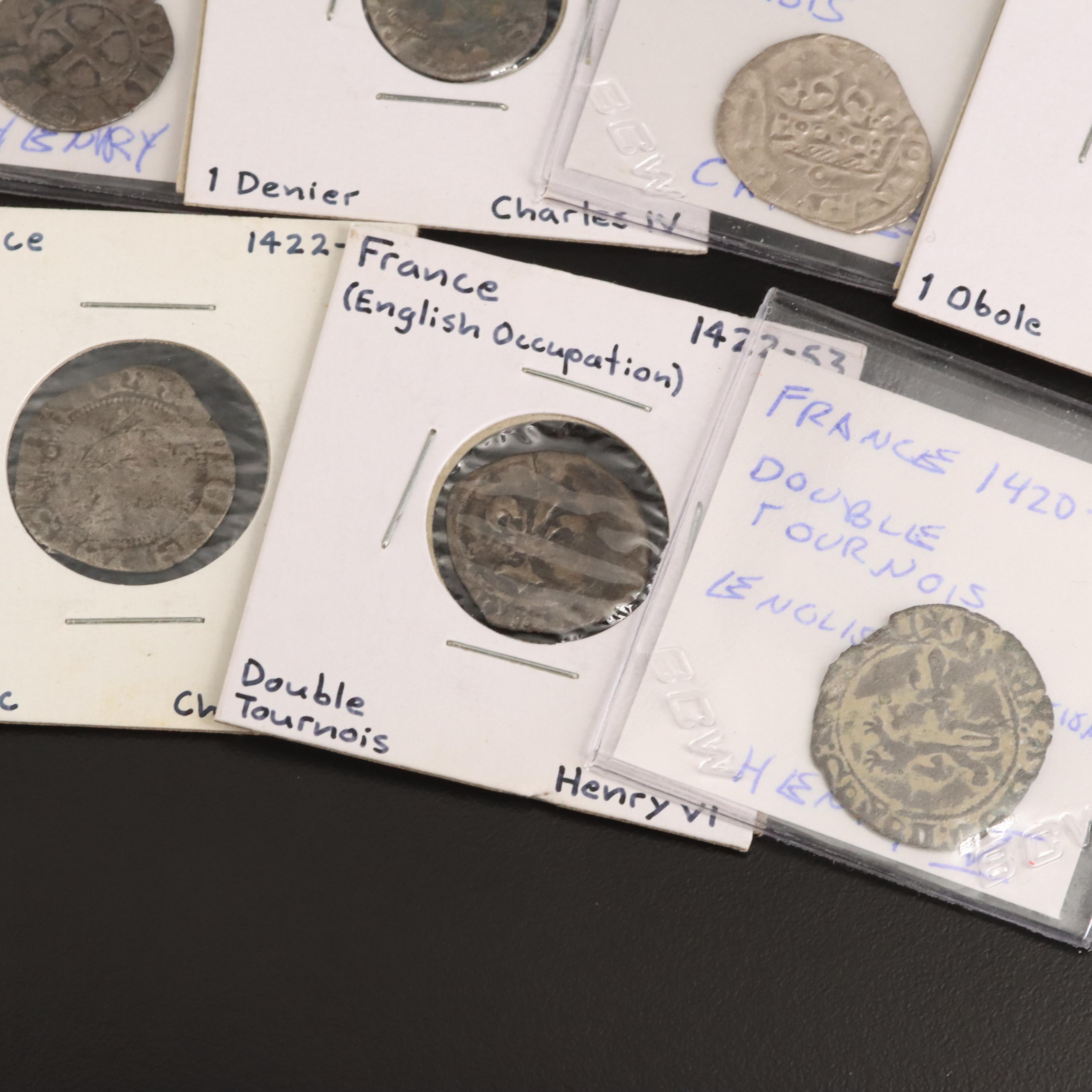 Collection of Eleven French Medieval Silver and Billon Coins | EBTH
