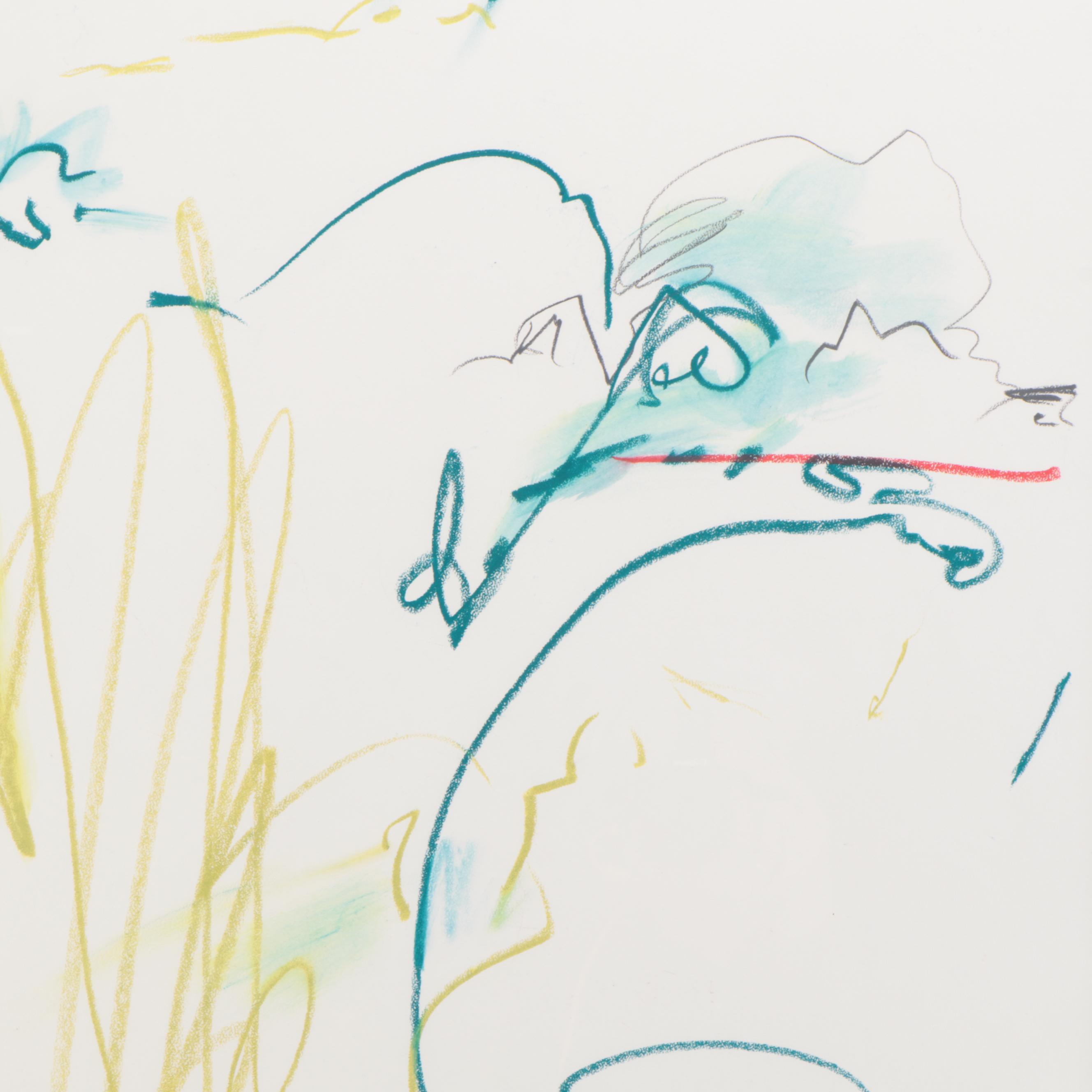 Nicholas Barbieri Abstract Pastel Drawings, 1982 | EBTH