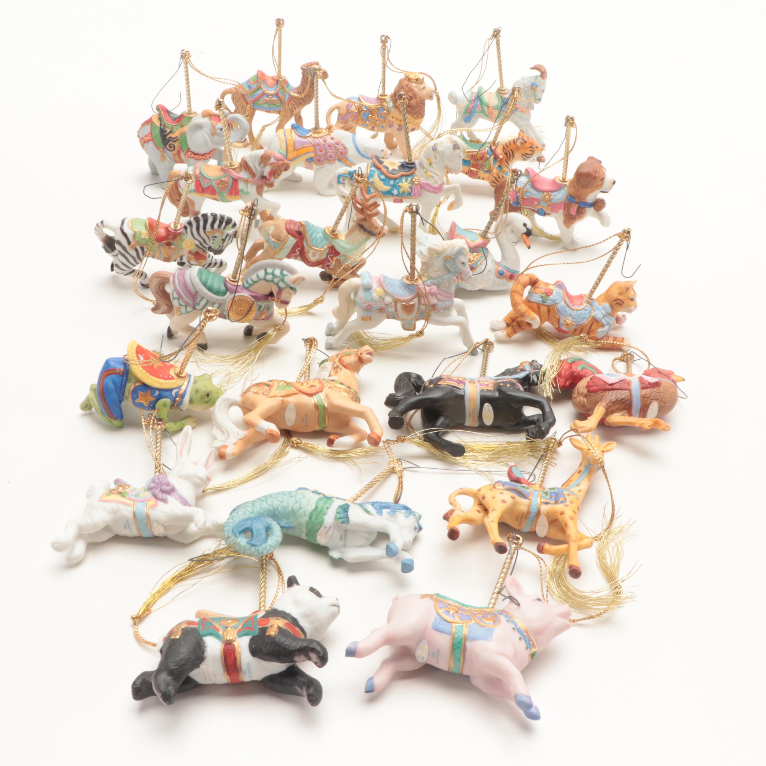 Lenox "Carousel Animal" Christmas Ornaments, 1989 | Everything But The ...