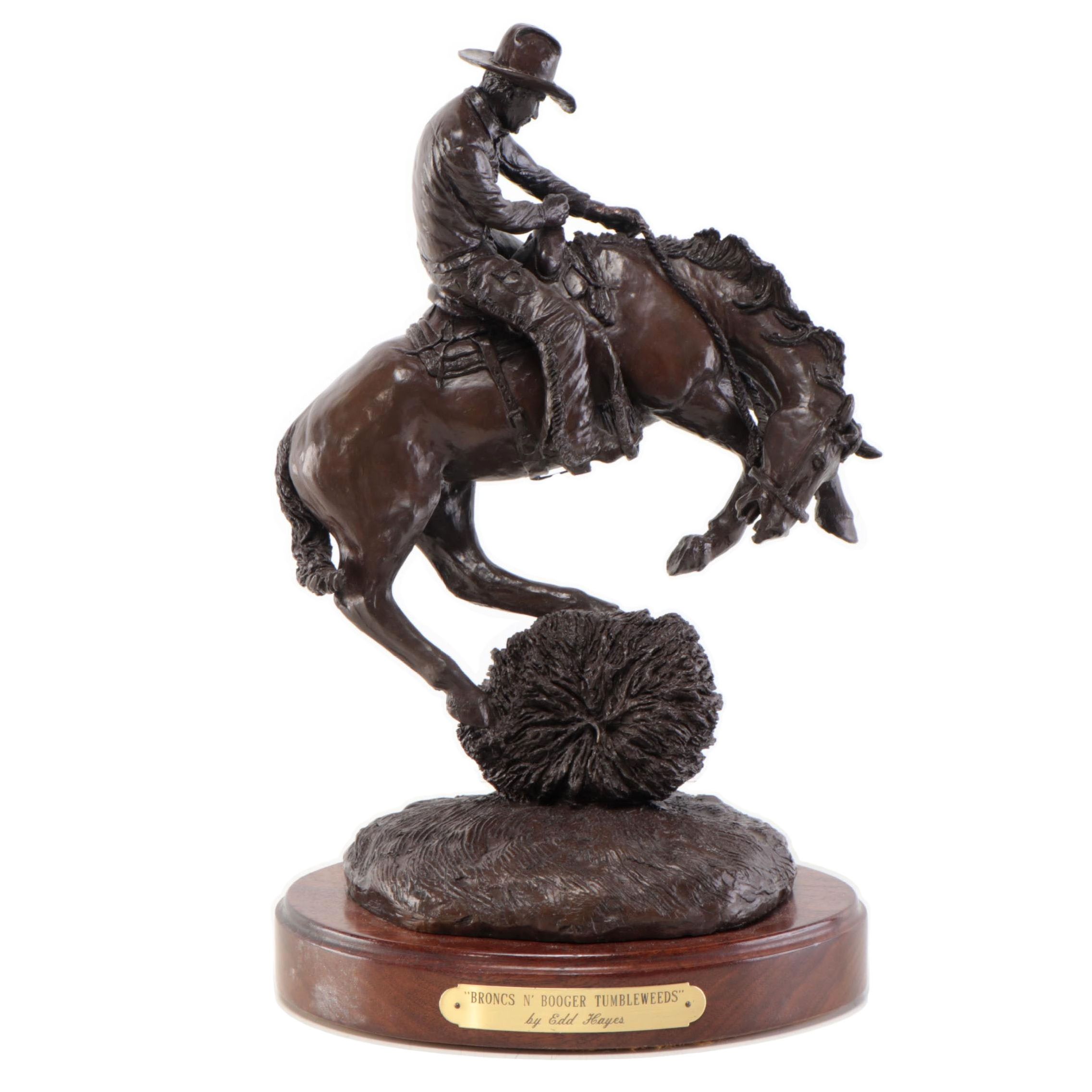 Edd Hayes Bronze Sculpture "Broncs n' Booger Tumbleweeds," 1982 | EBTH