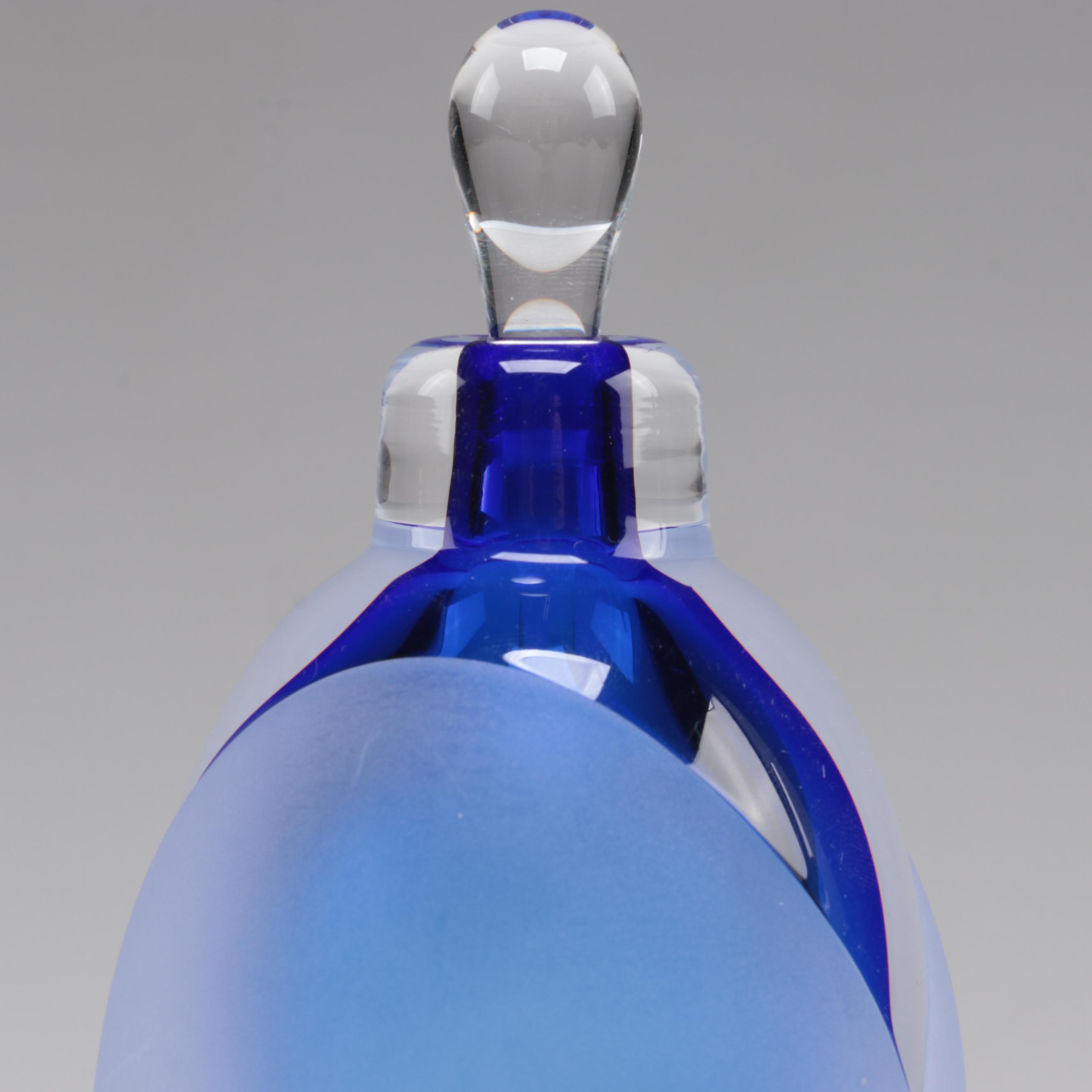 Jim and Connie Grant, Jerry Vandermark and Other Blue Art Glass Perfume ...