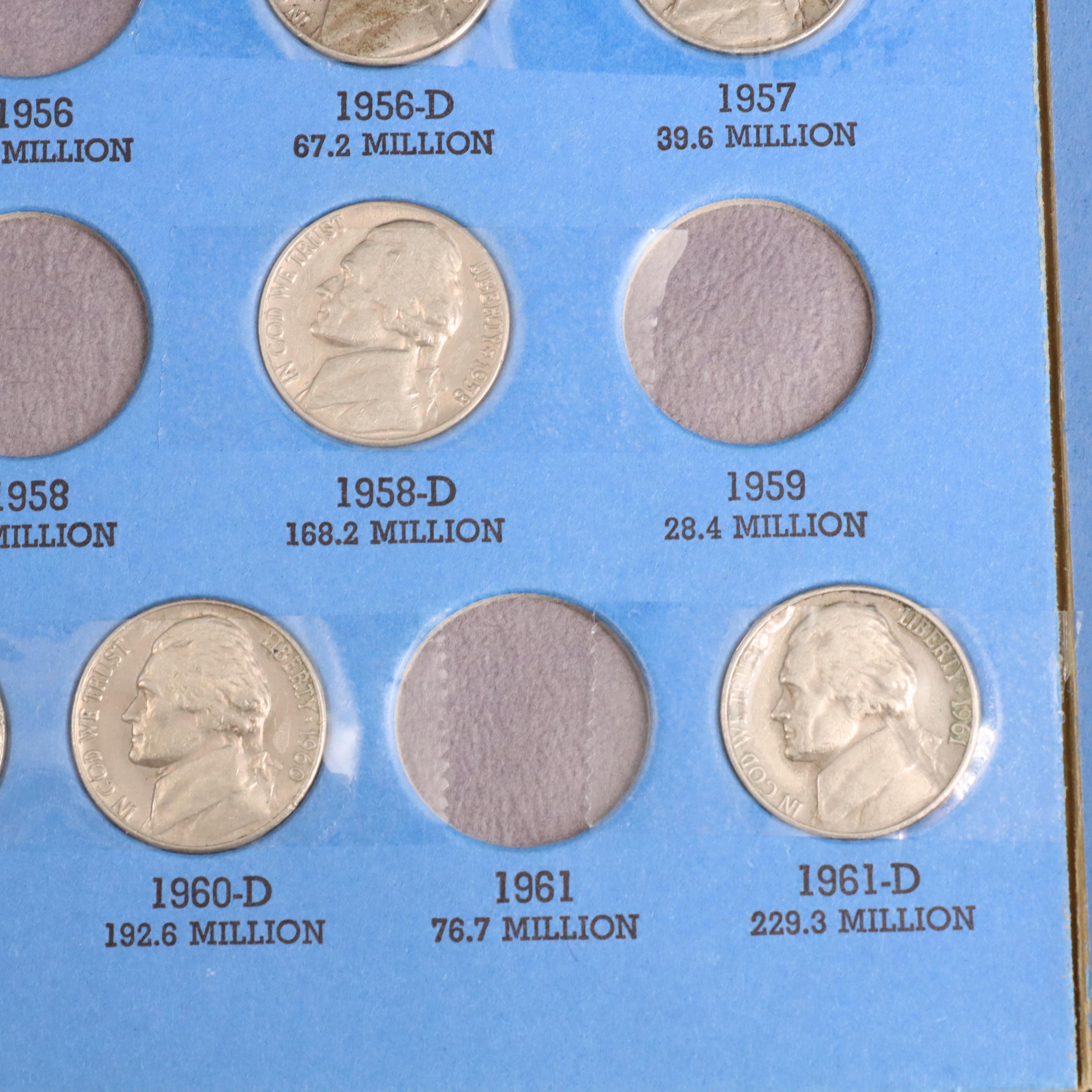 Four Whitman Binders of Coins, Eisenhower Silver Dollar, and Proof Coin ...