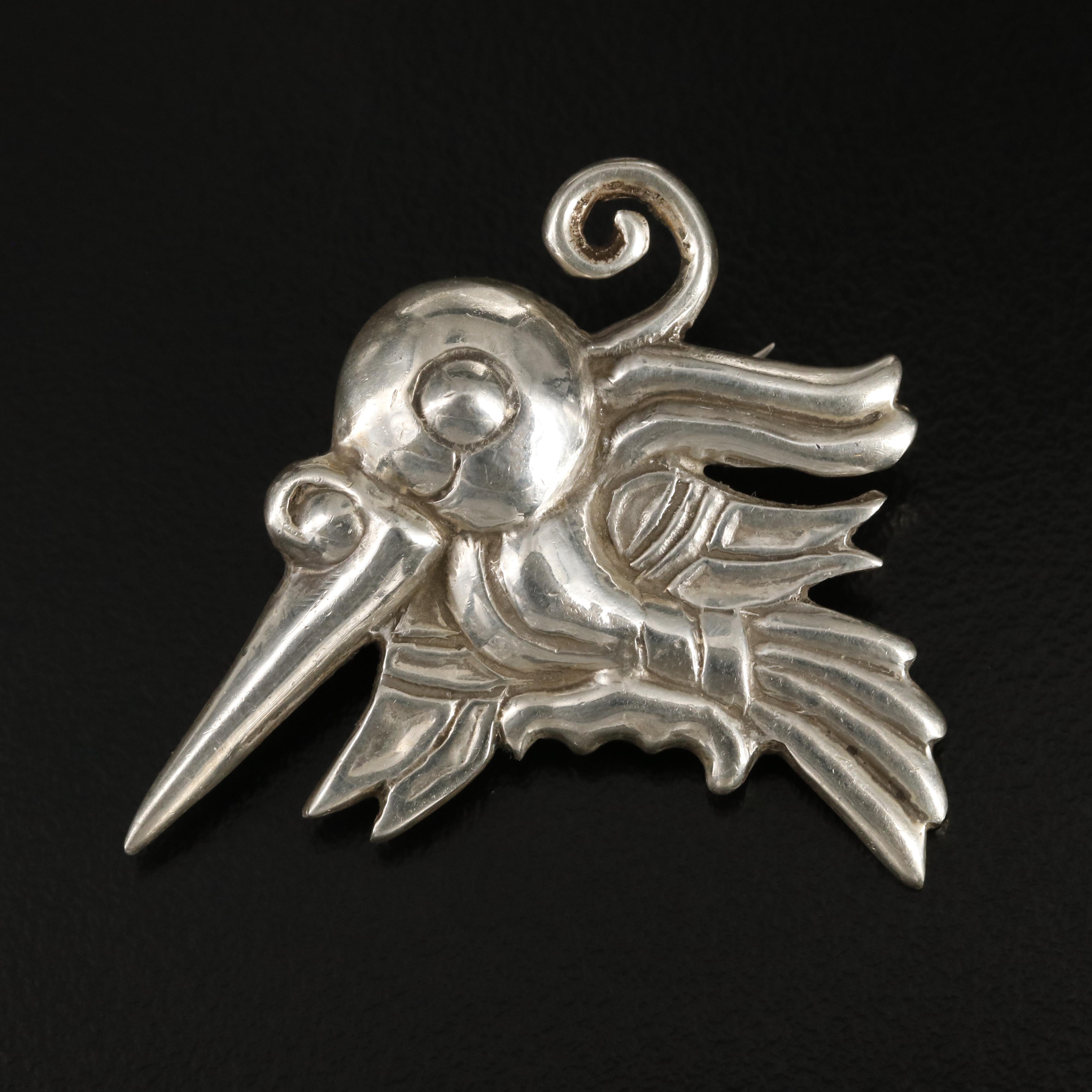 1940s Taxco William Spratling Humming Bird Brooch | EBTH
