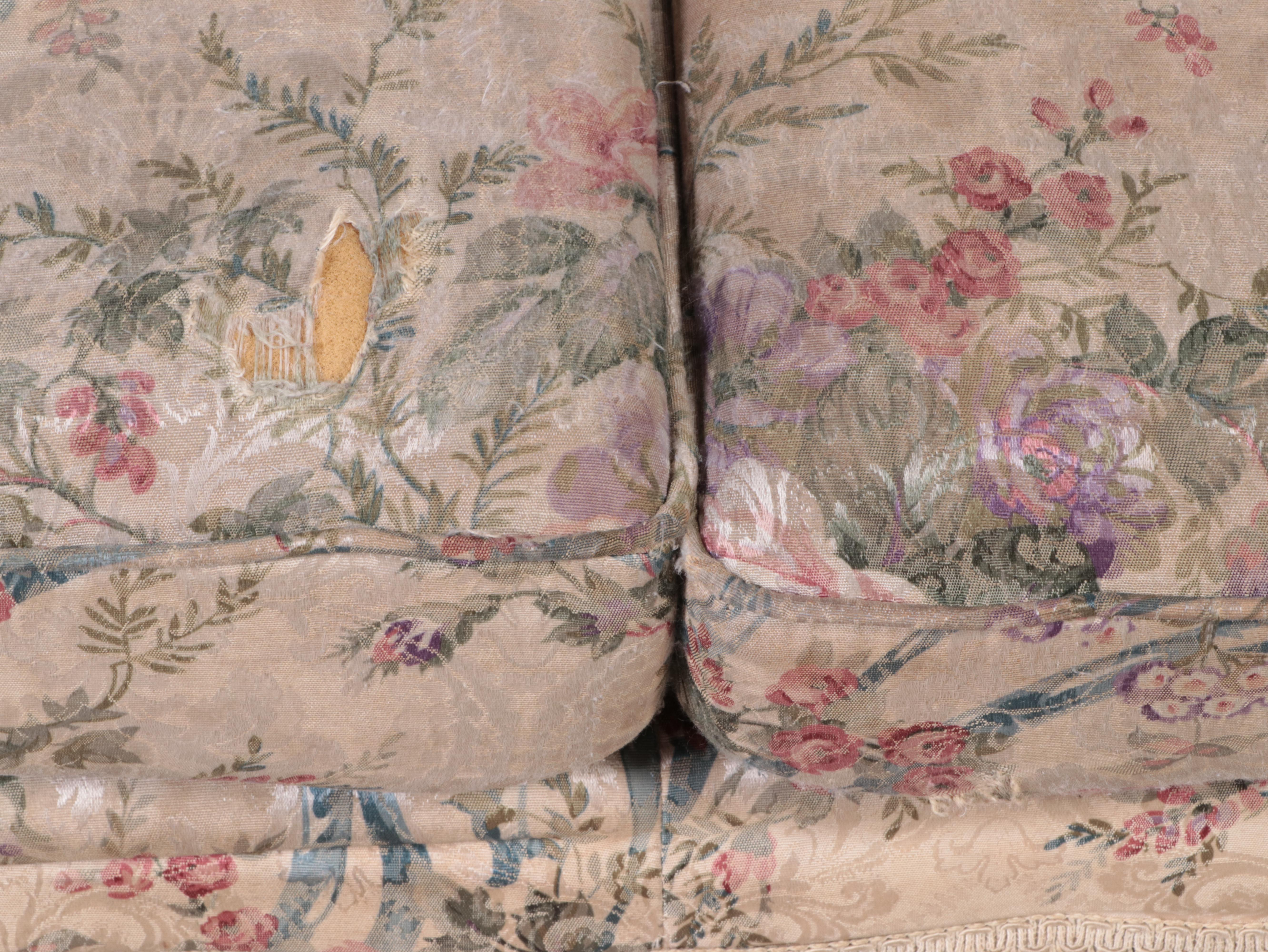 Kimball Furniture Reproductions Rococo Carved Sofa in Floral Tufted ...