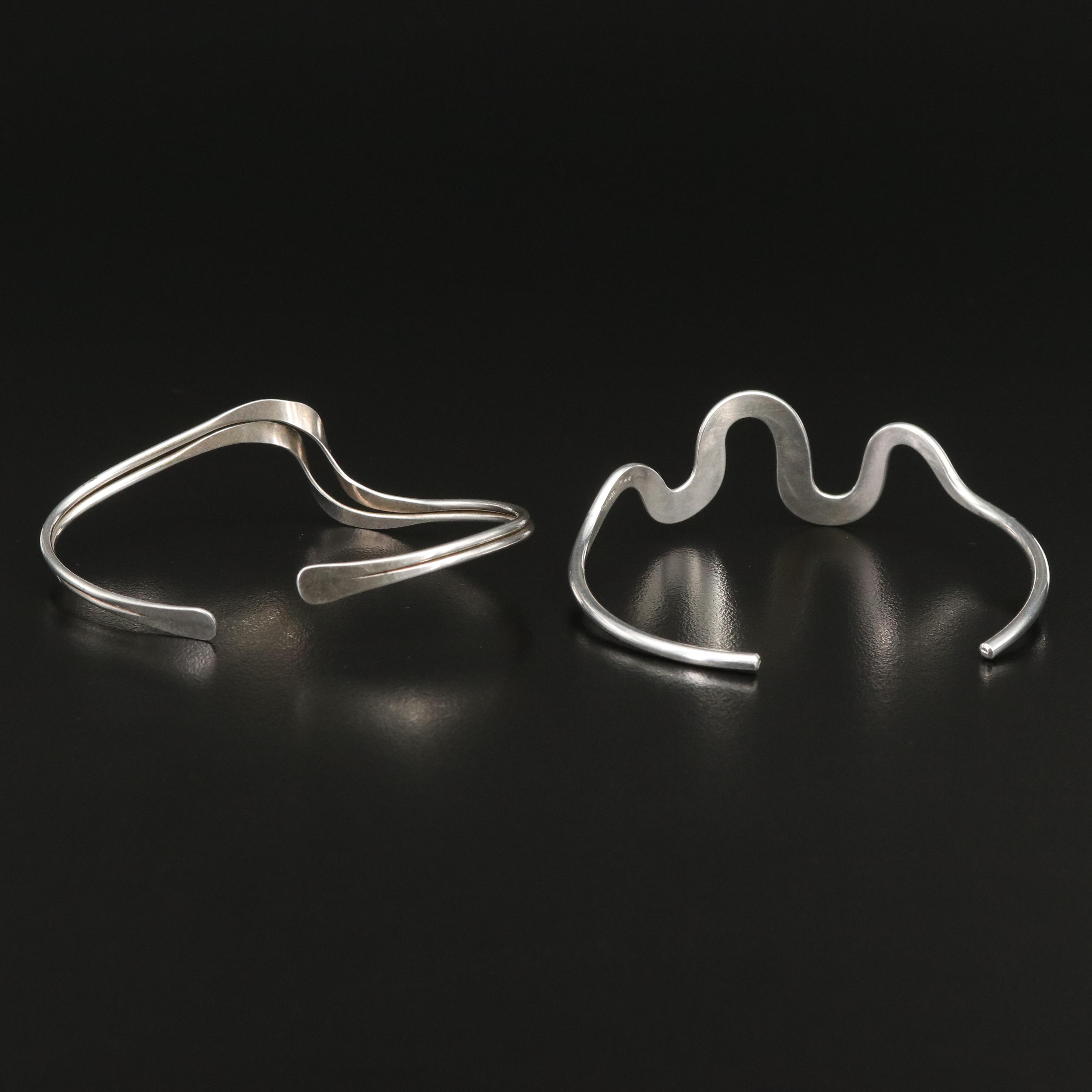 Sterling Wave Cuffs | EBTH