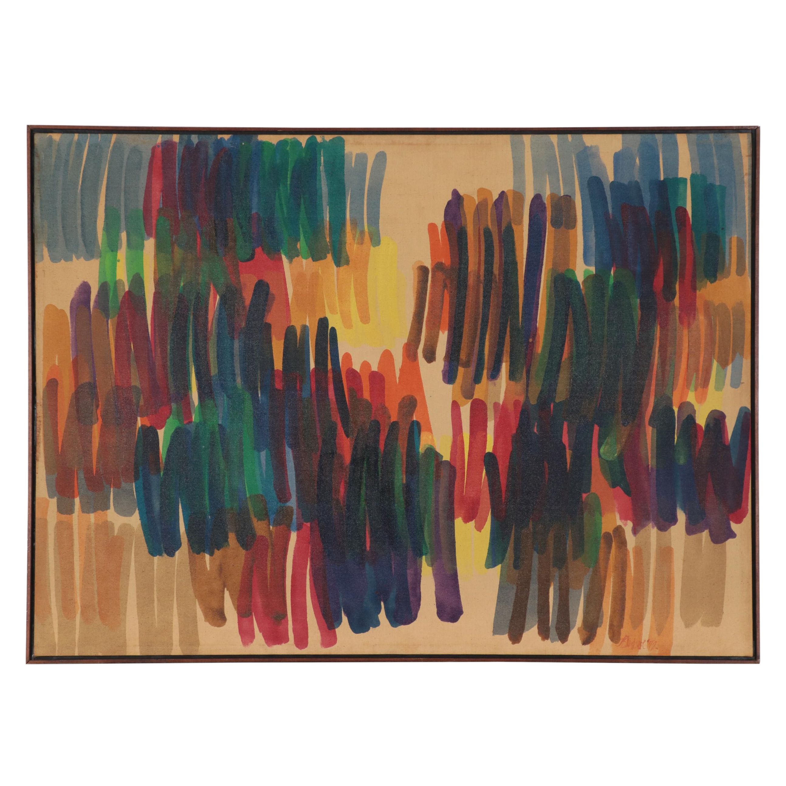 John Bledsoe Expressionist Style Oil Painting, 1972 | EBTH