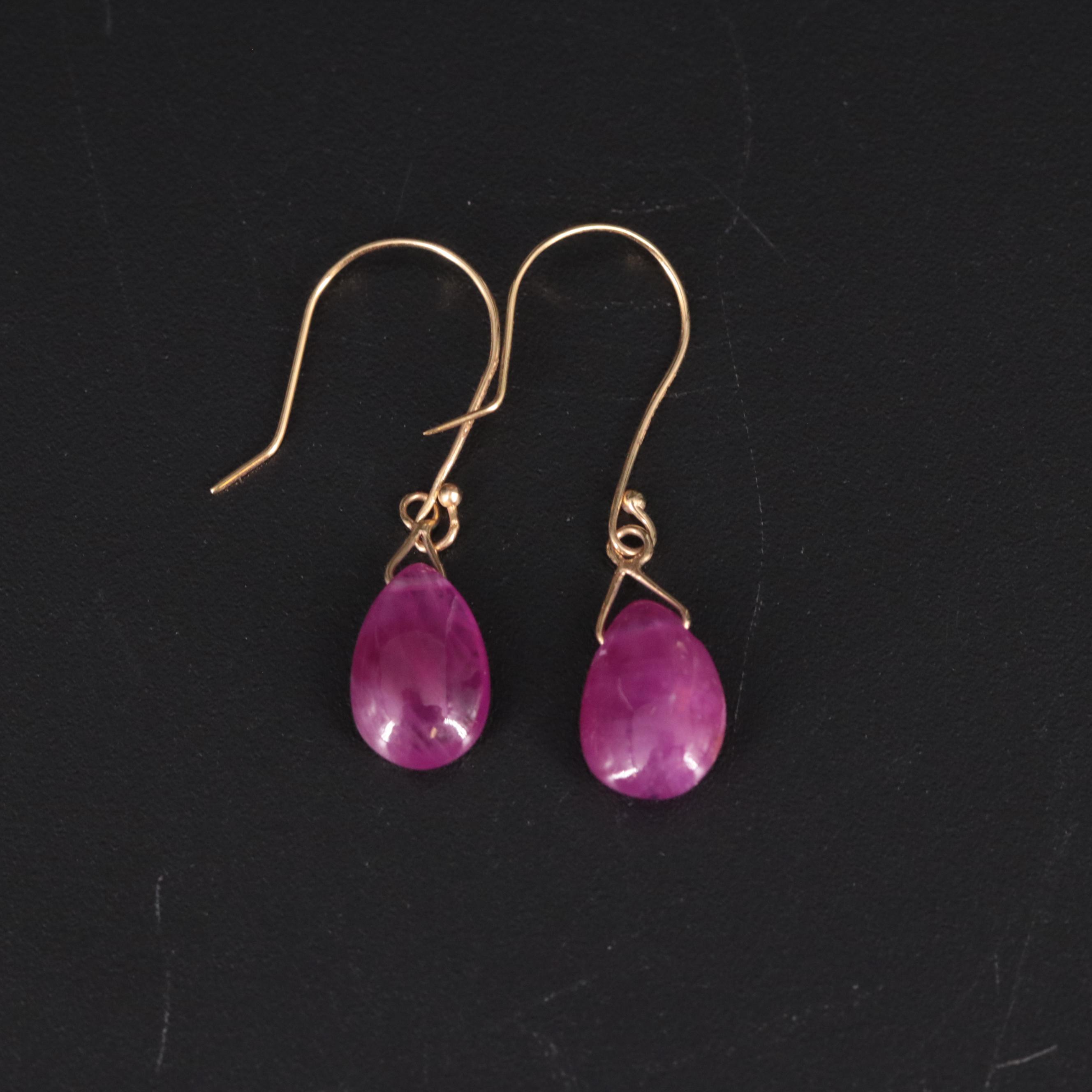 14K Ruby Drop Earrings | EBTH