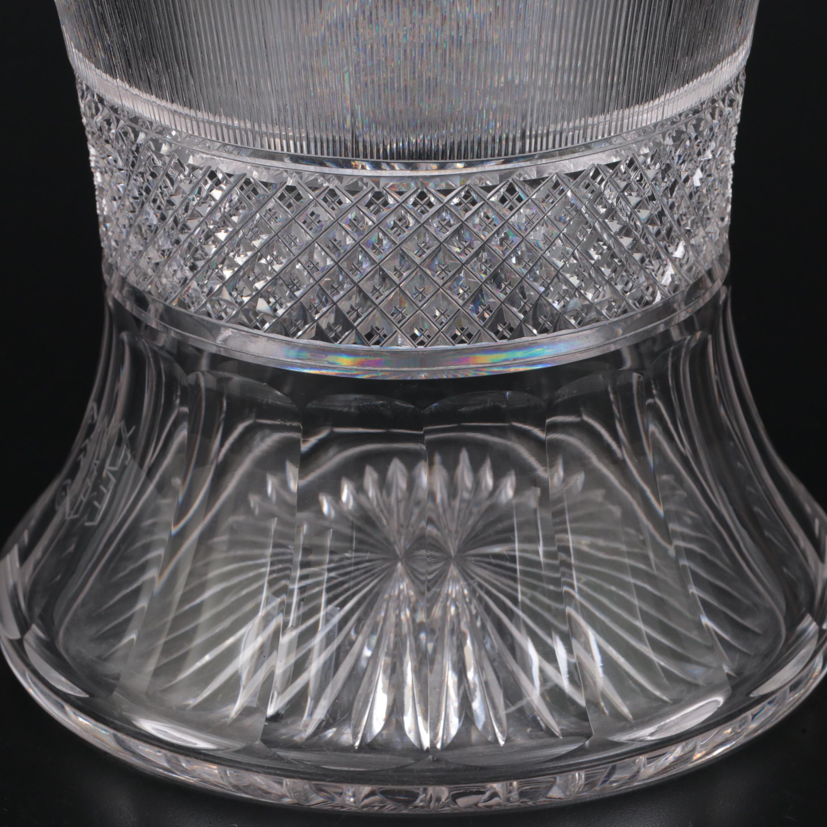 H.P. Sinclaire & Co. "Diamonds and Silver Threads" Brilliant Cut Glass ...