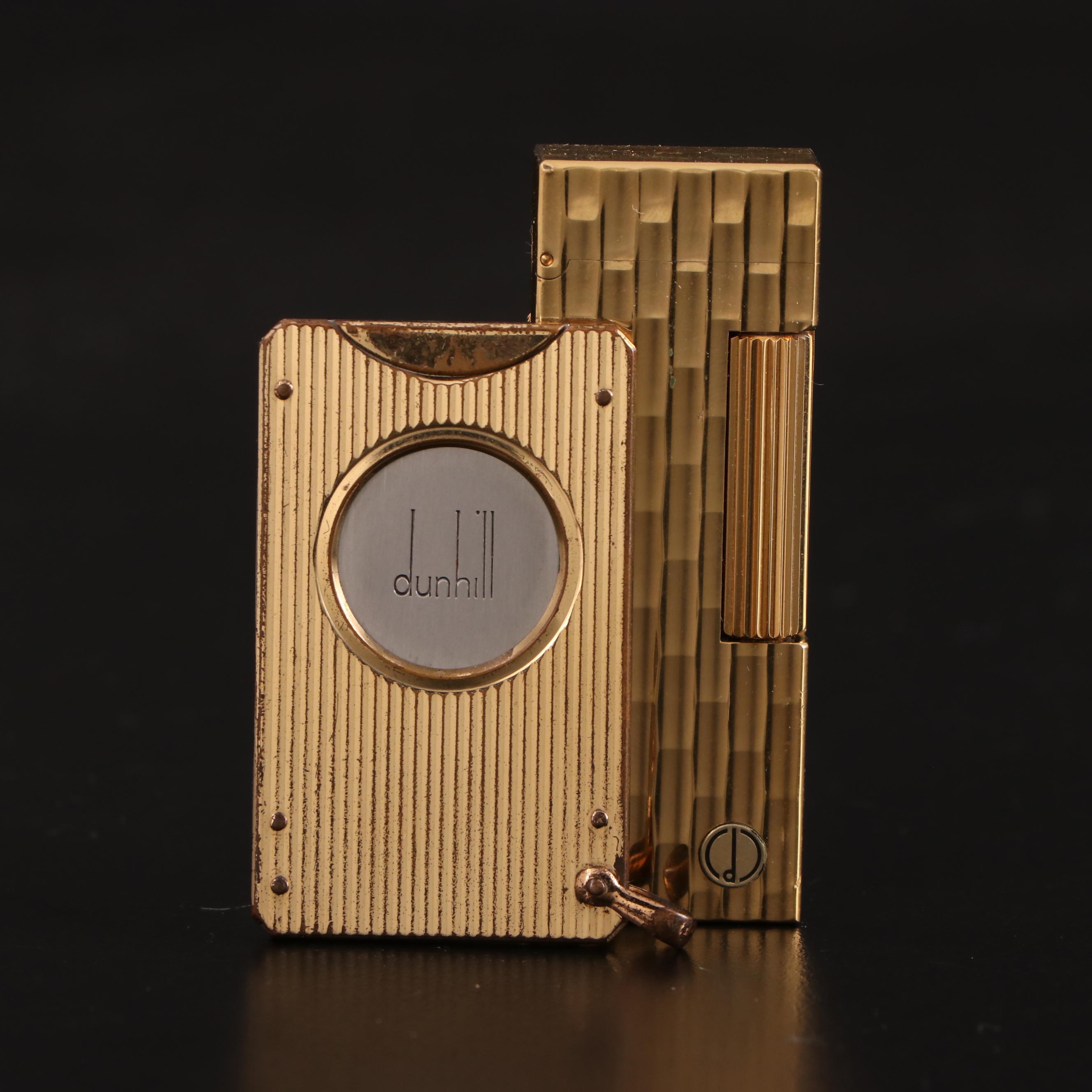 Dunhill Rolled Gold Lighter and Cigar Cutter | EBTH