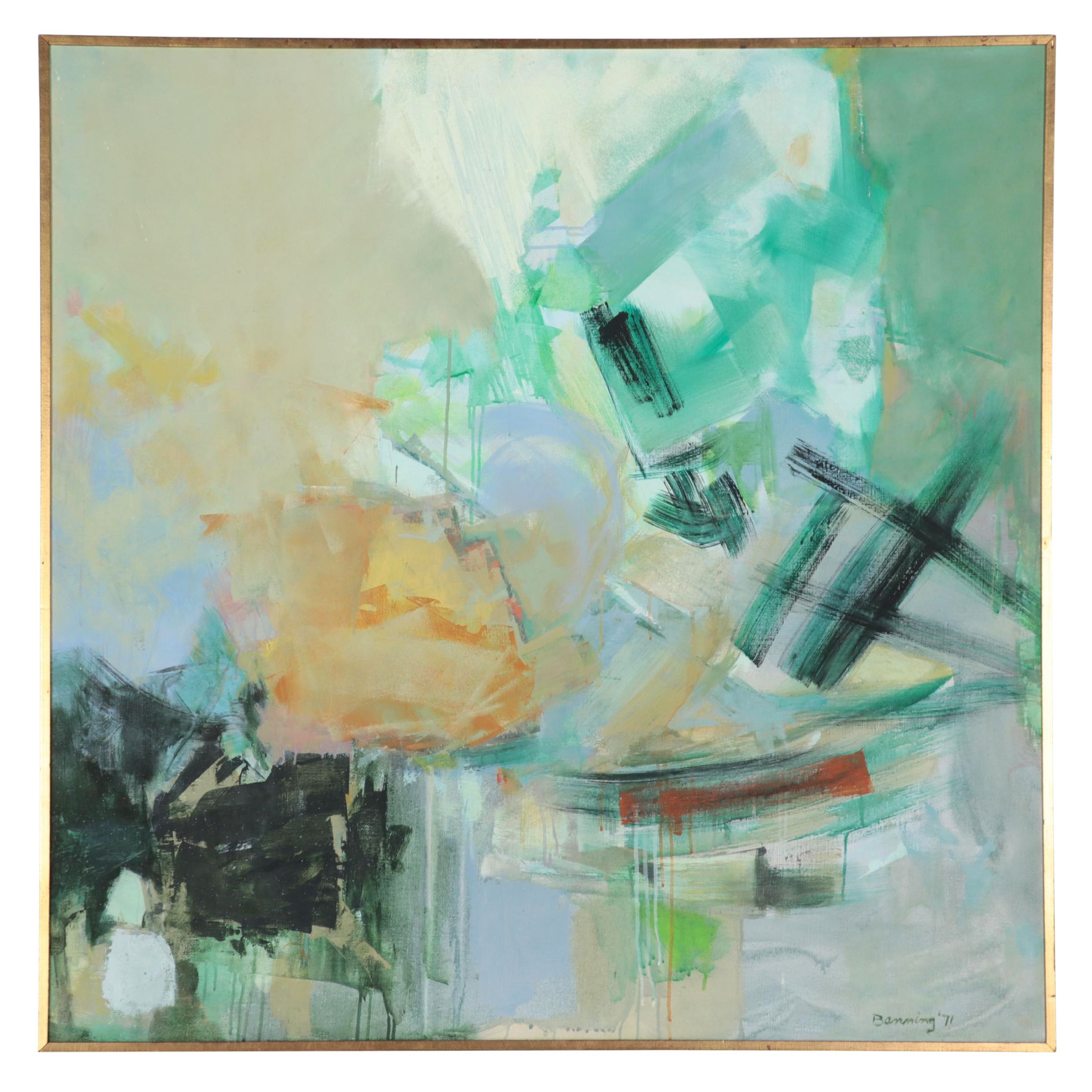 Gloria Banning Abstract Expressionist Painting, 1971 | EBTH