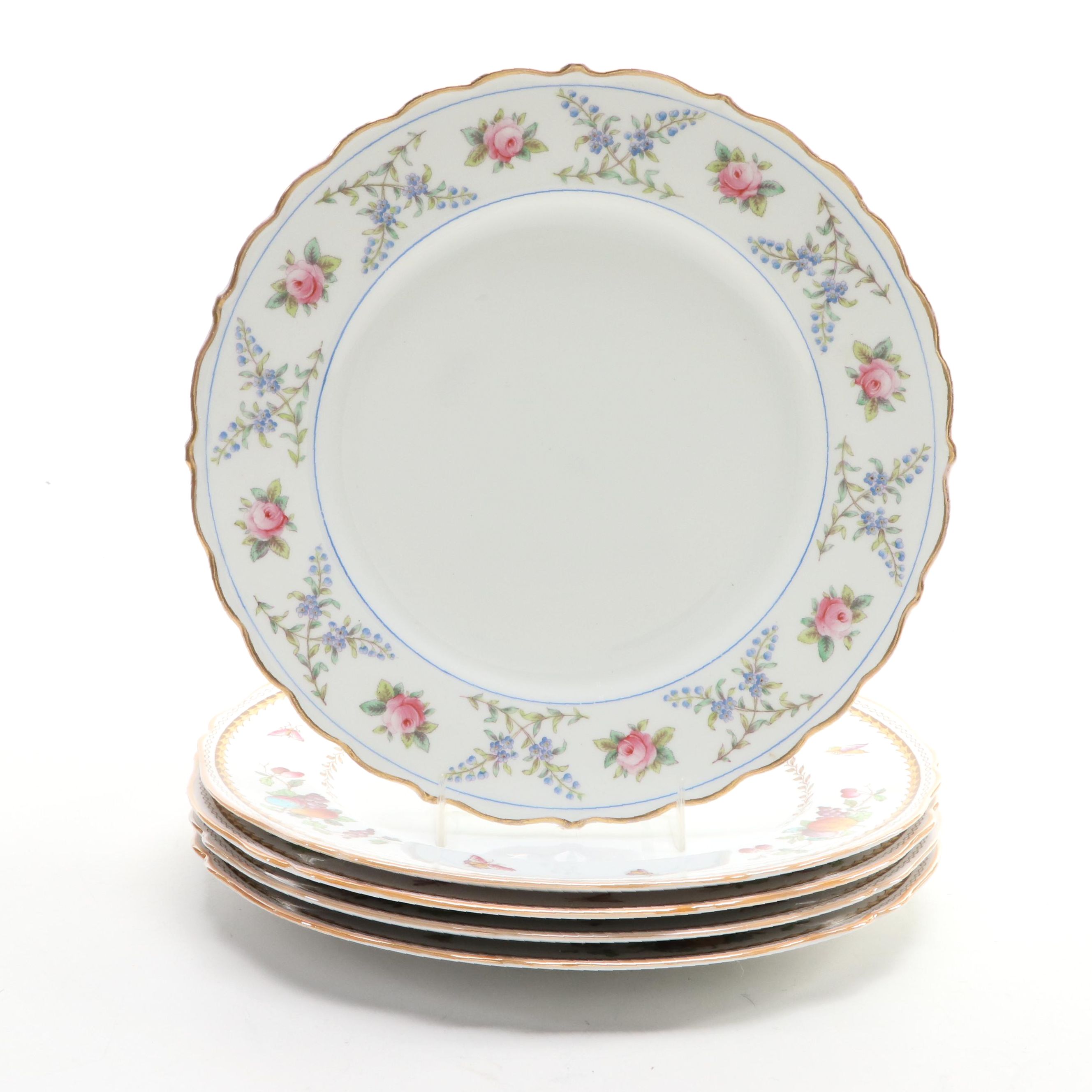 Spode "Rockingham" Bone China Dinner Plates with Coalport Dinner Plate ...