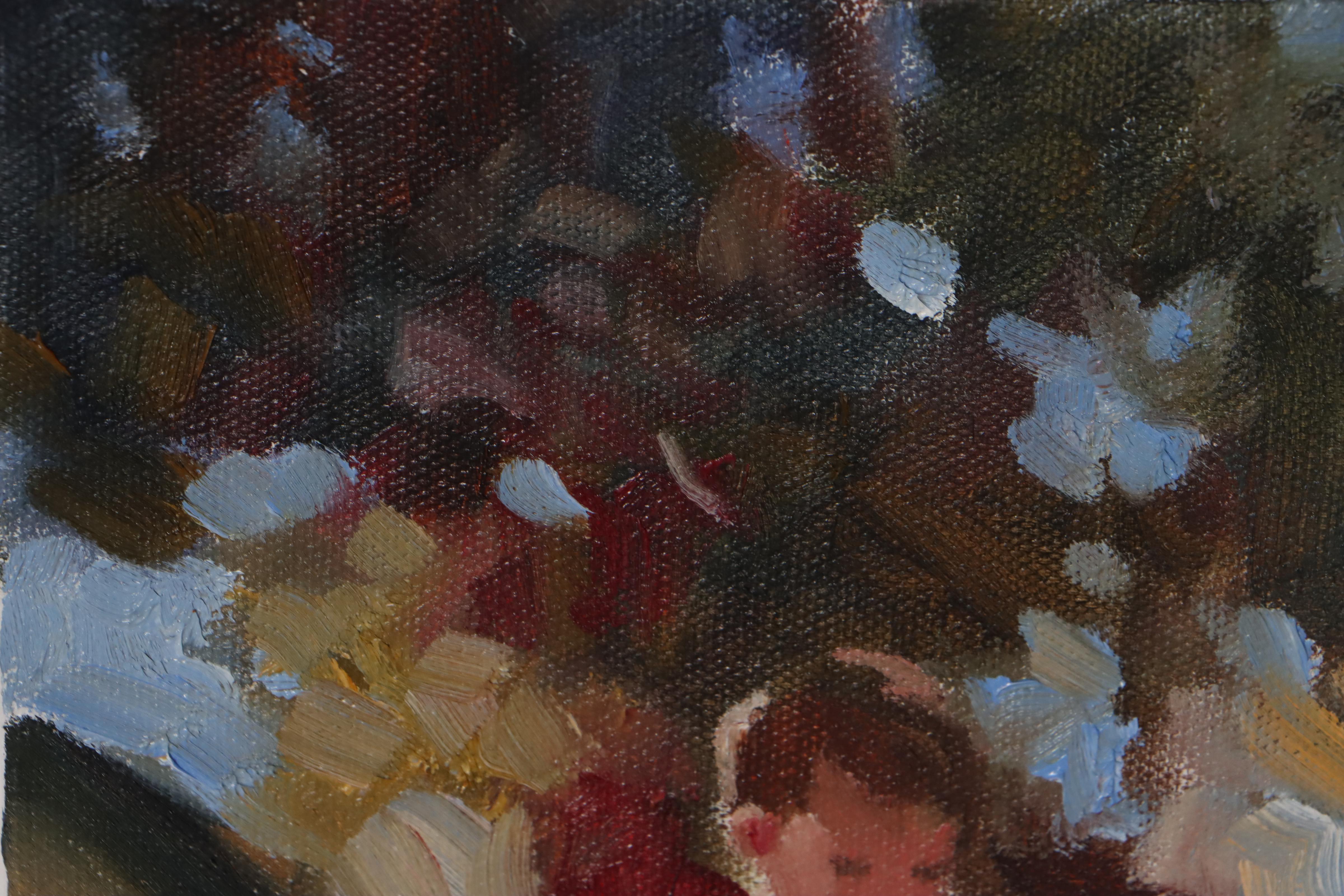 Sally Rosenbaum Oil Painting of a Boy in a Tree, 21st Century | EBTH