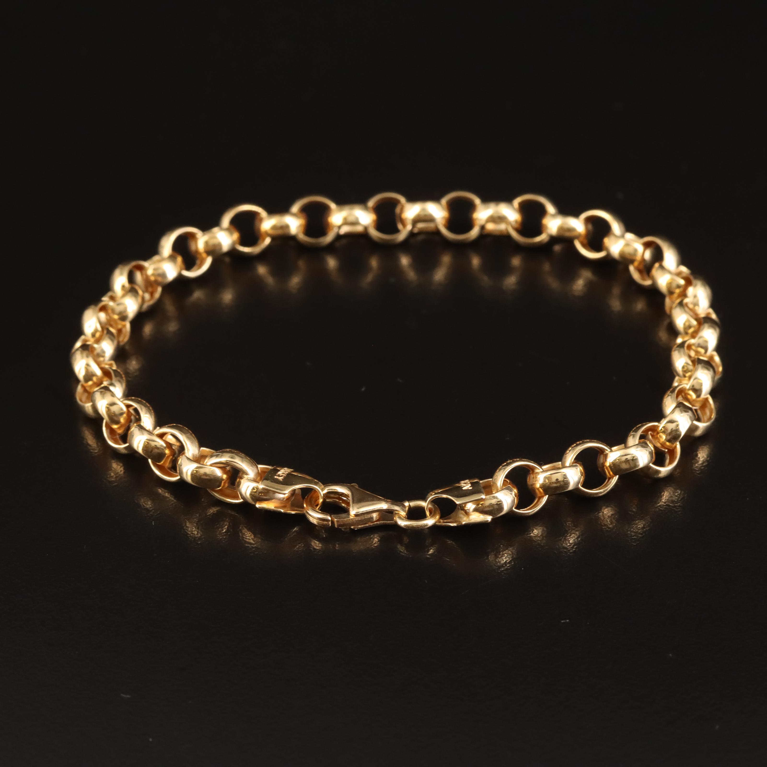 18K Rolo Chain Bracelet | EBTH