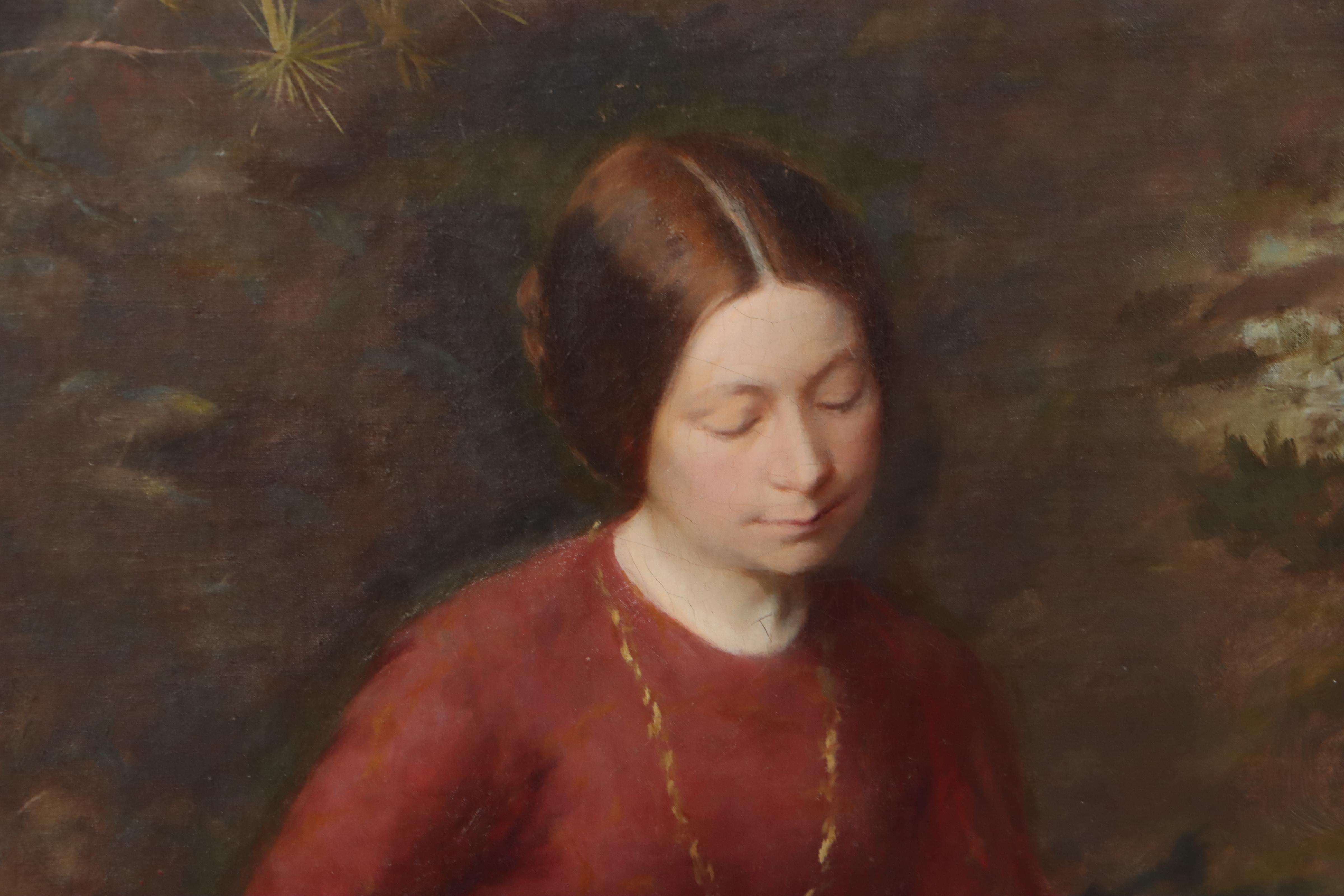 Henry Oliver Walker Oil Painting "Woman and Cherub," 1892 | EBTH