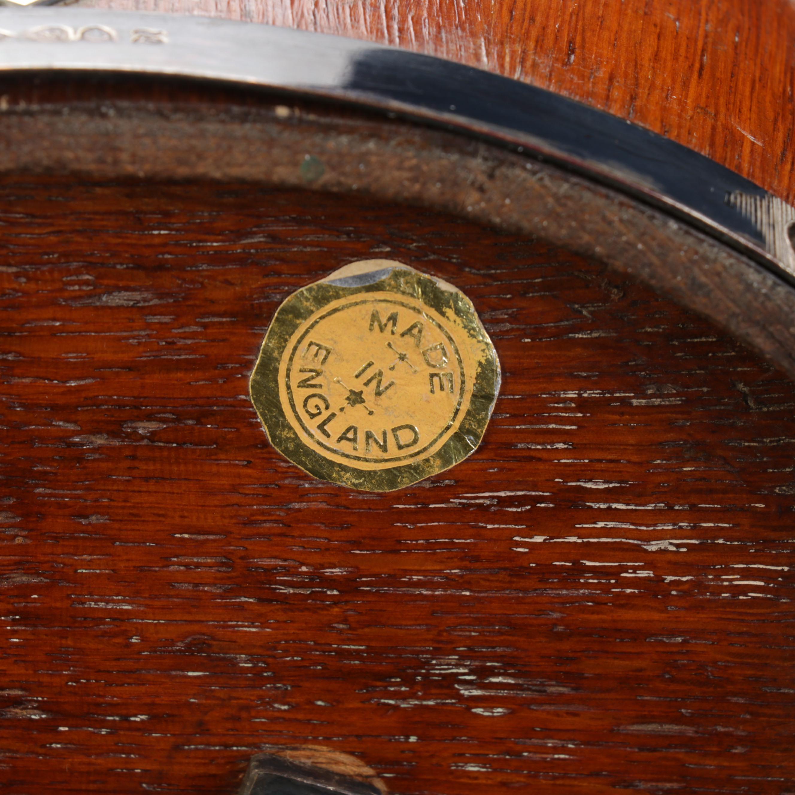 Thomas Harwood & Sons English Silver Plate and Oak Stave Condiment ...