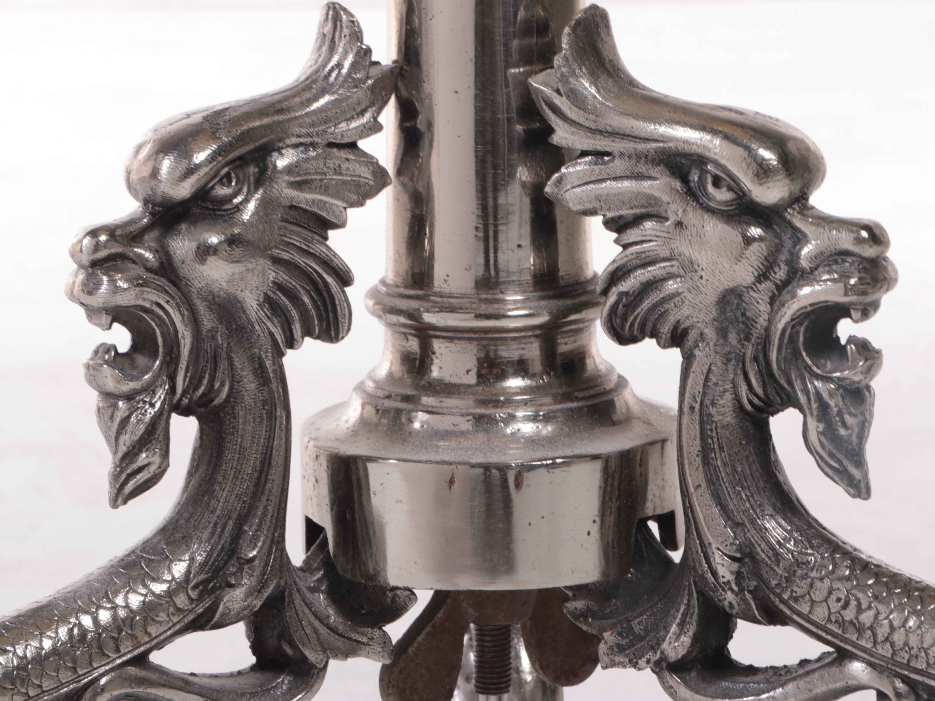 Late Victorian Brass and Steel Shaving Stand with Candle Arms | EBTH