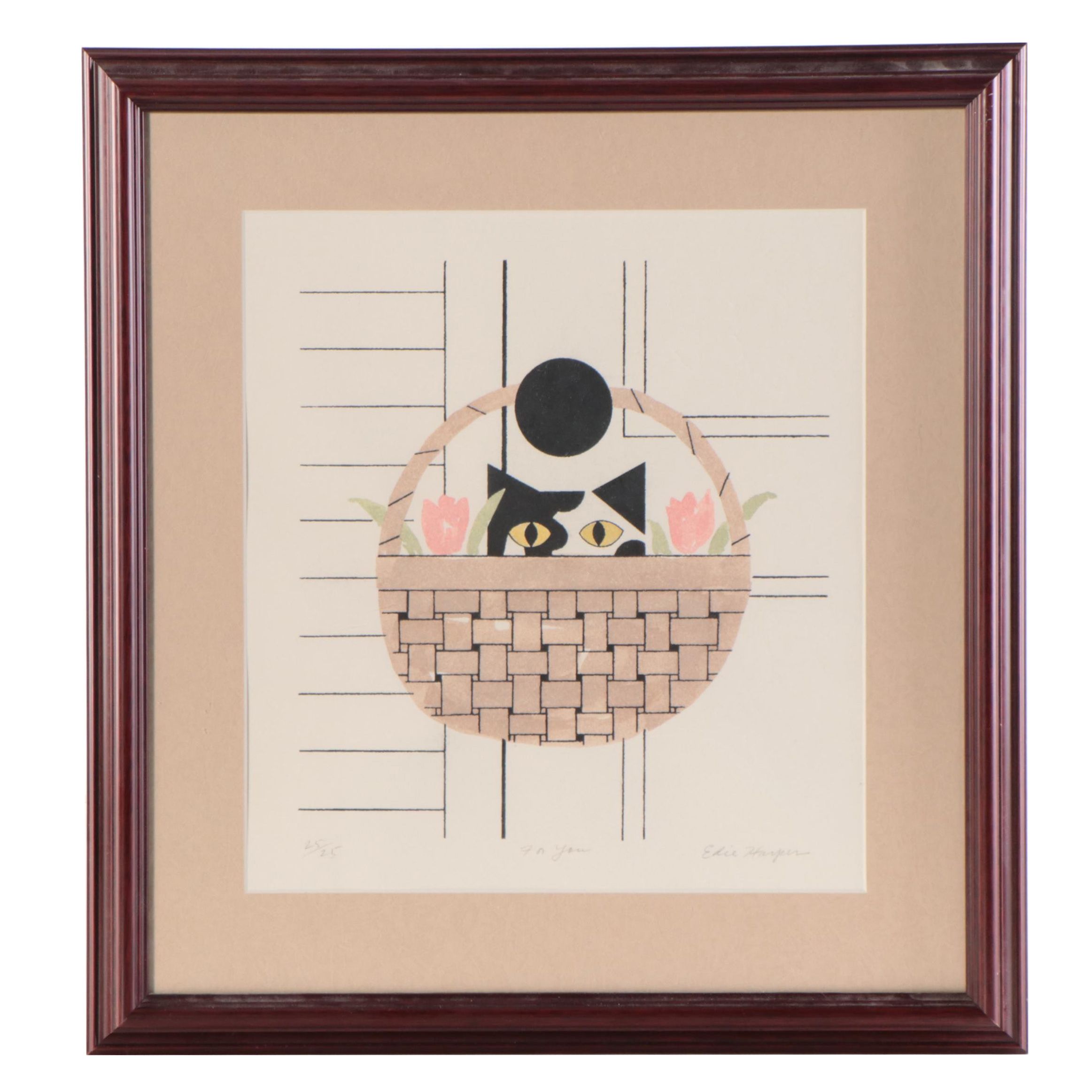 Edie Harper Hand-Colored Lithograph "For You" | EBTH