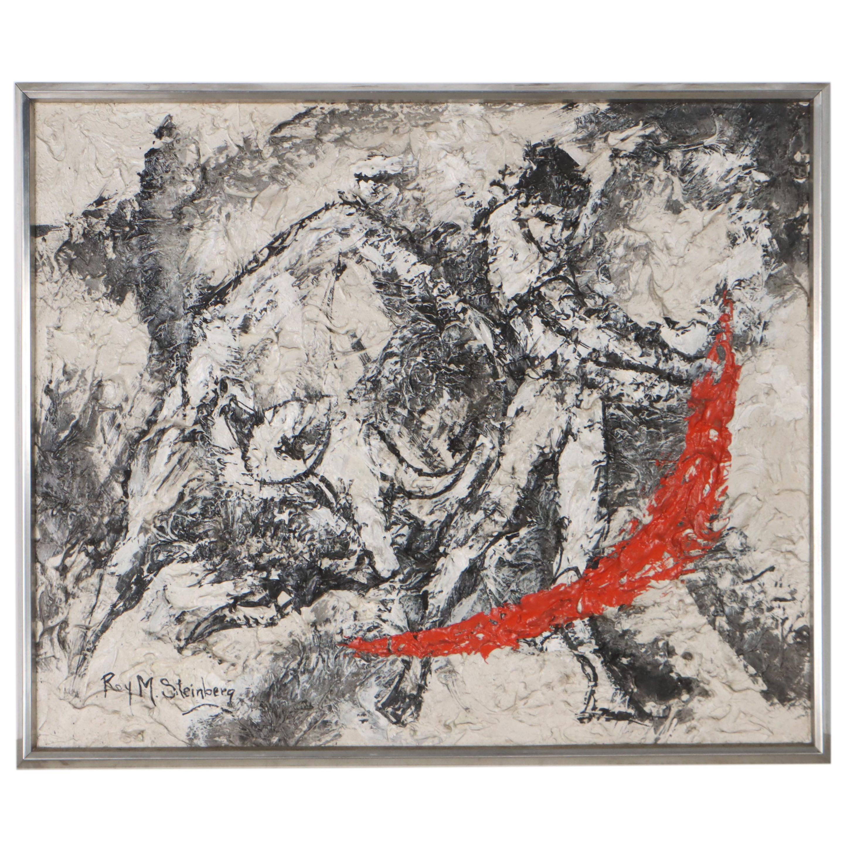 Roy Steinberg Abstract Expressionist Style Oil Painting | EBTH