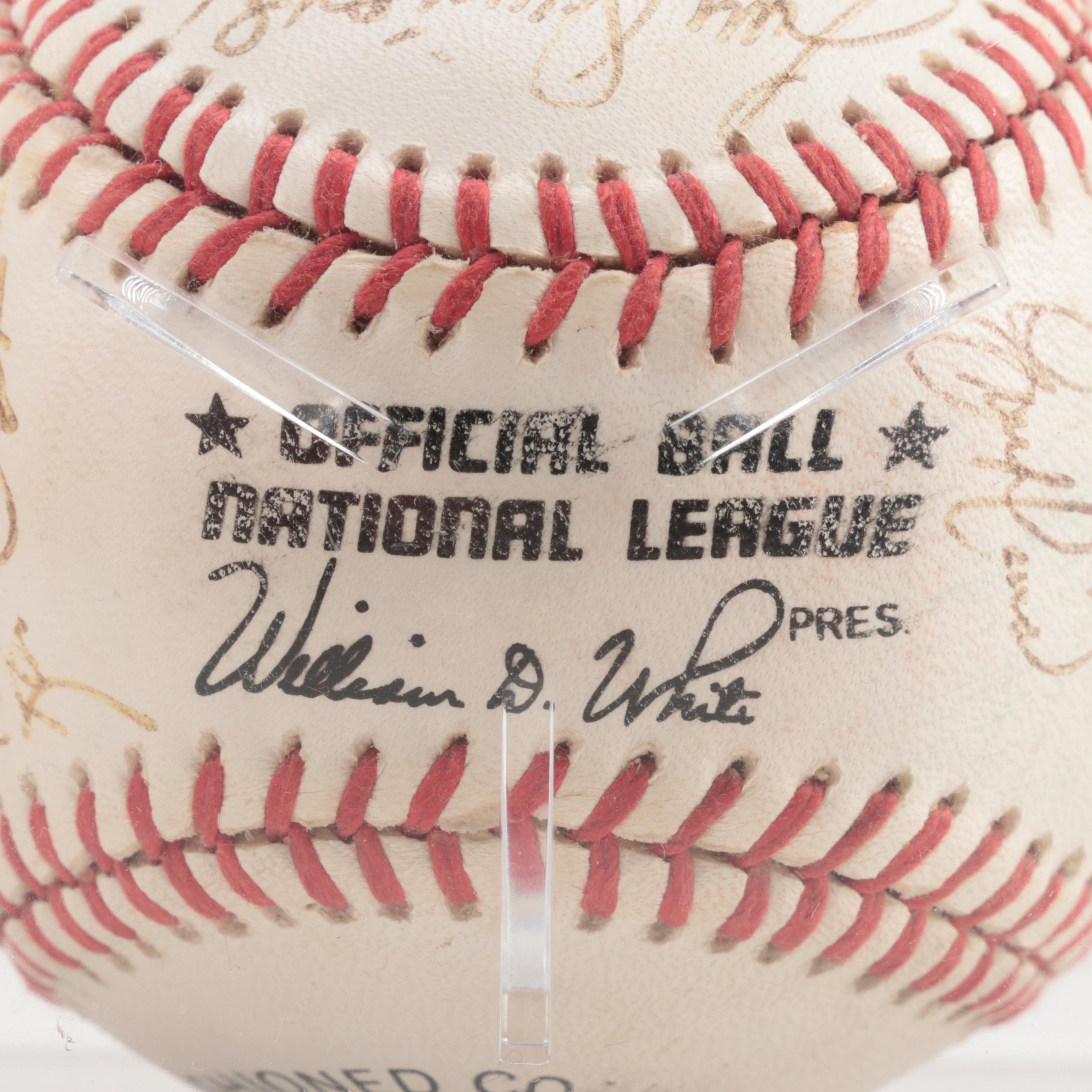 1990 Rawlings Cincinnati Reds Team Signed Baseball With Larkin, O'Neill ...