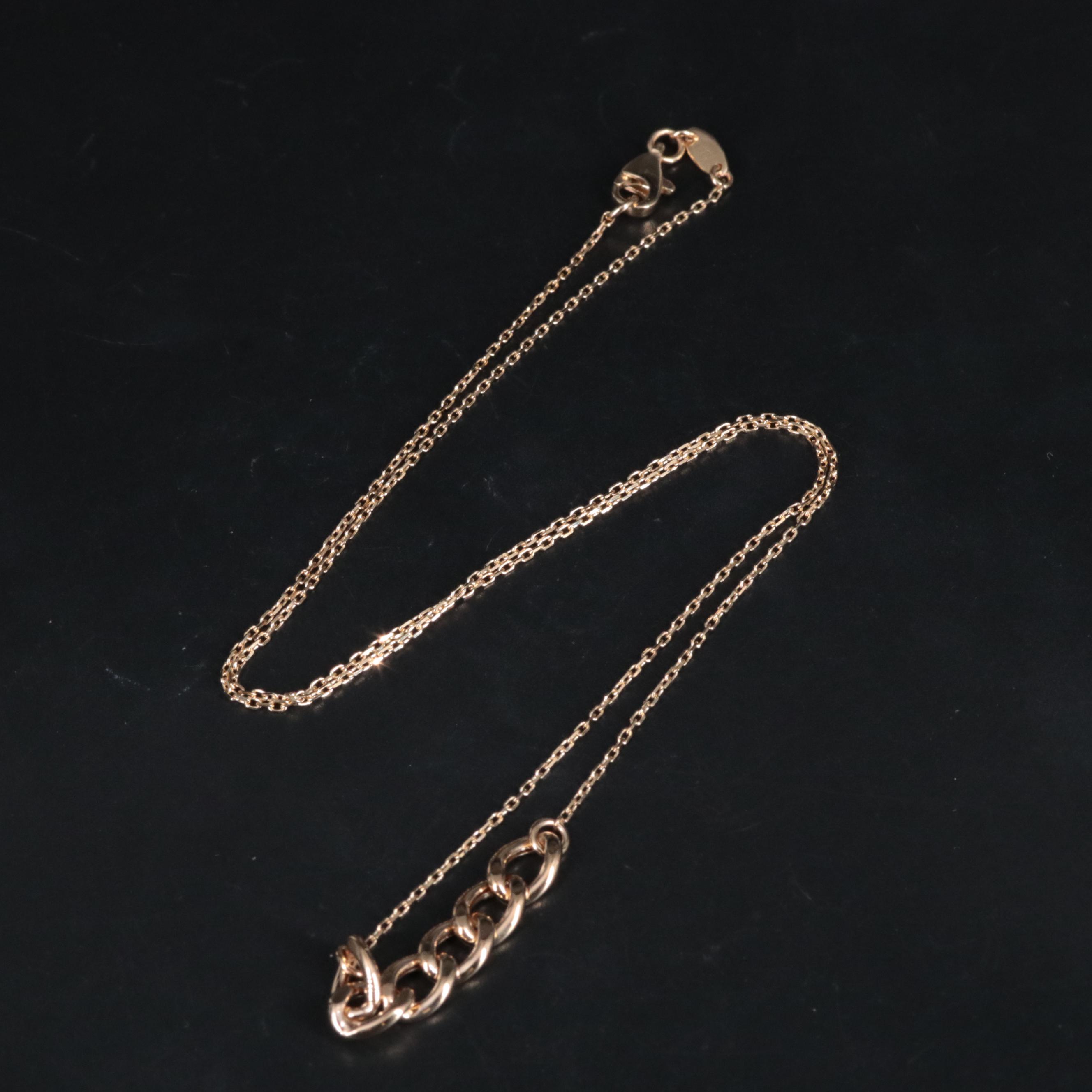 14K Curb and Cable Chain Necklace | EBTH
