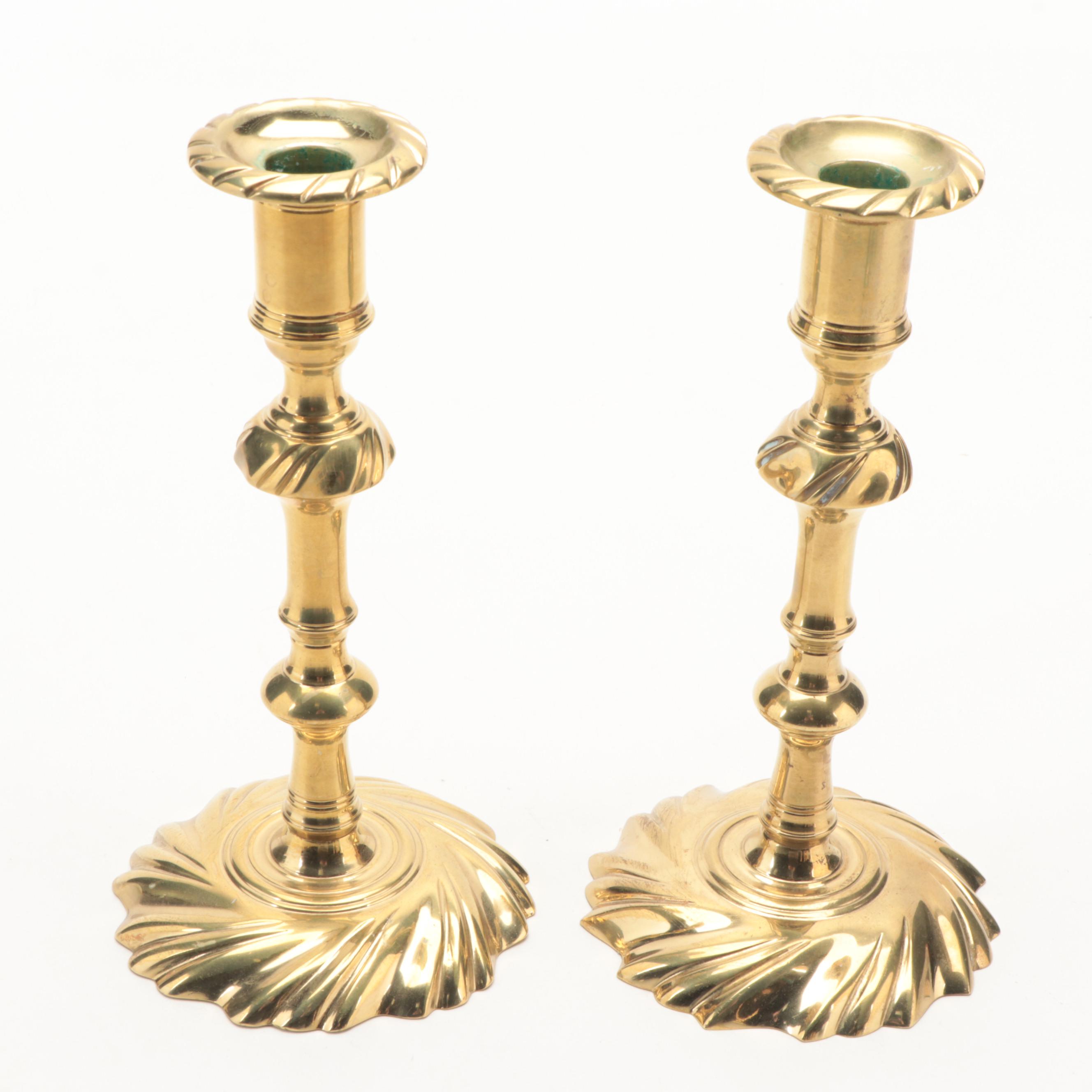 Virginia Metalcrafters Colonial Williamsburg Brass Candlesticks | EBTH