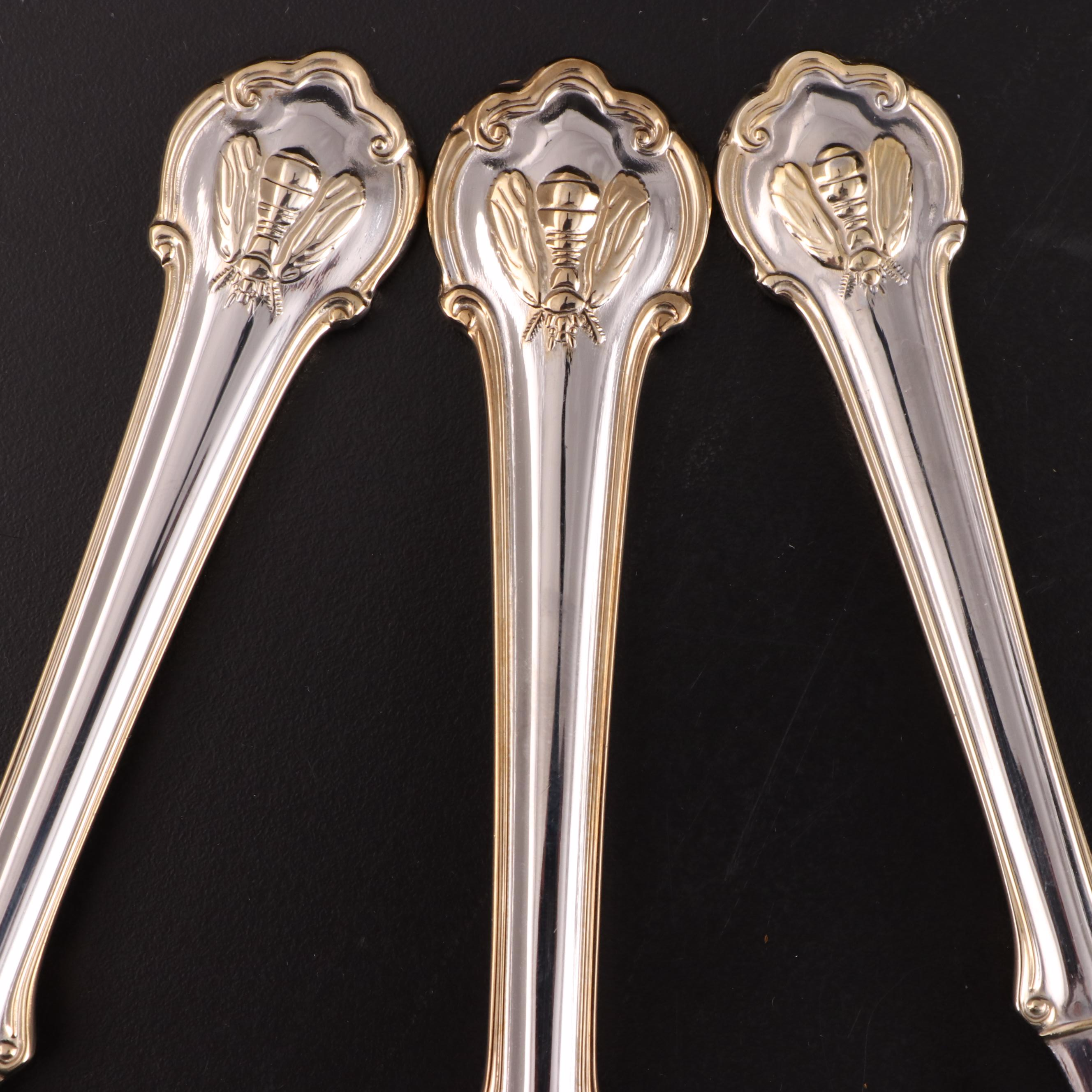 Wallace "Gold Napoleon Bee" and "Napoleon Bee" Stainless Steel Flatware | EBTH