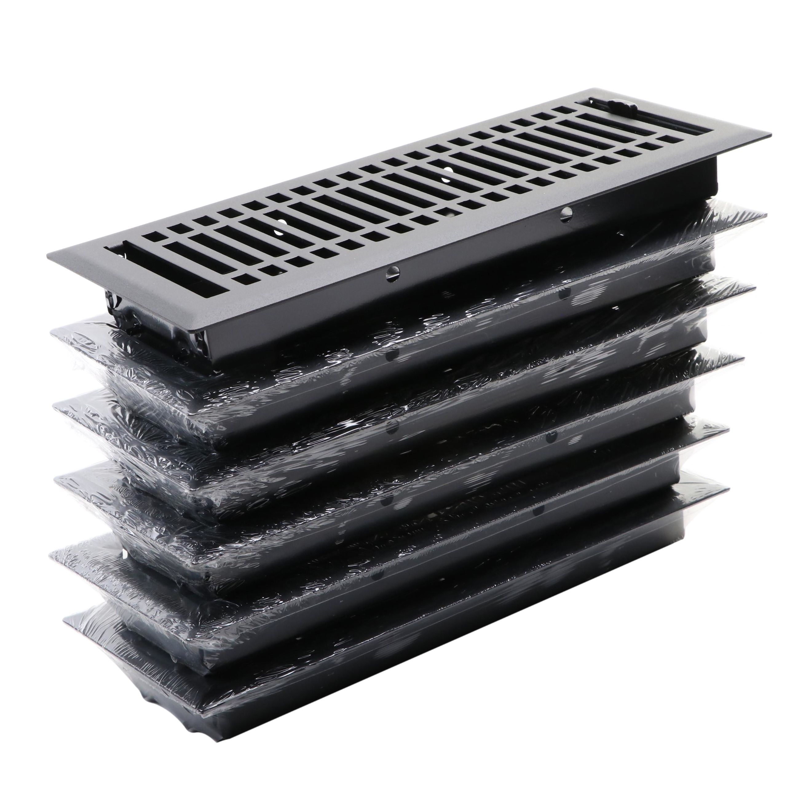 Six Black Steel Floor Registers | EBTH