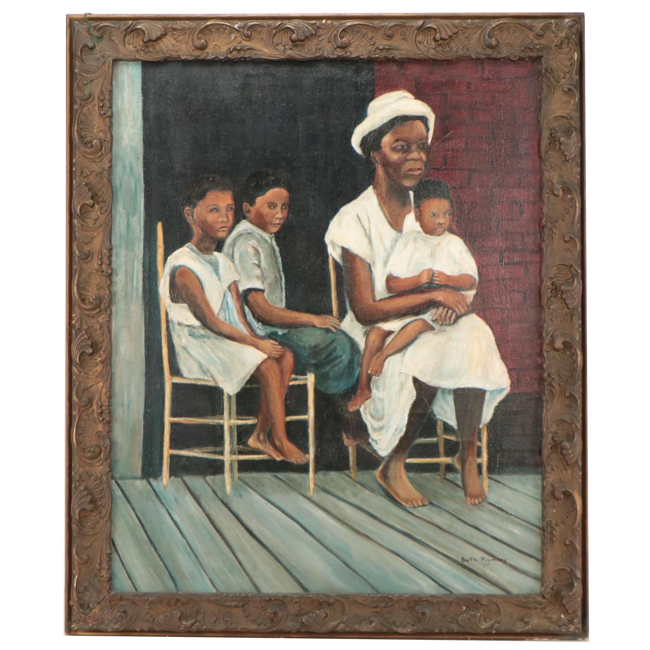 Beth Ramsey Family Portrait Oil Painting, 1917 | EBTH