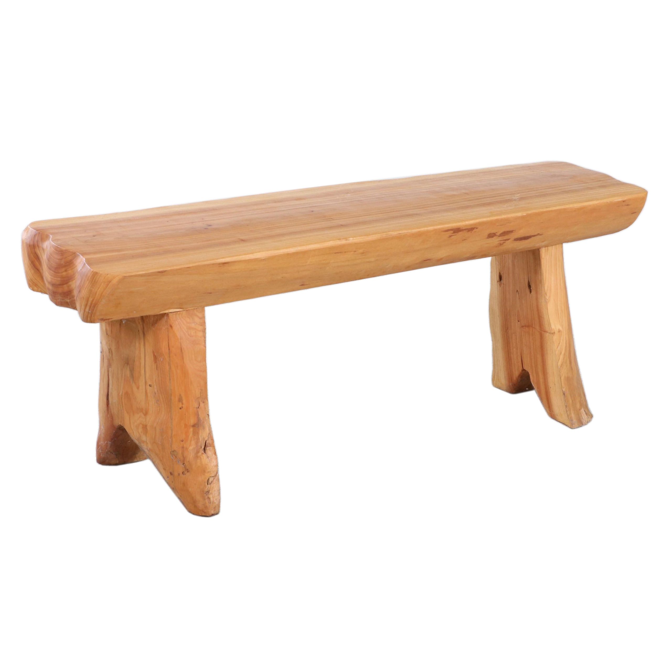 Rustic Sycamore Log Bench | EBTH