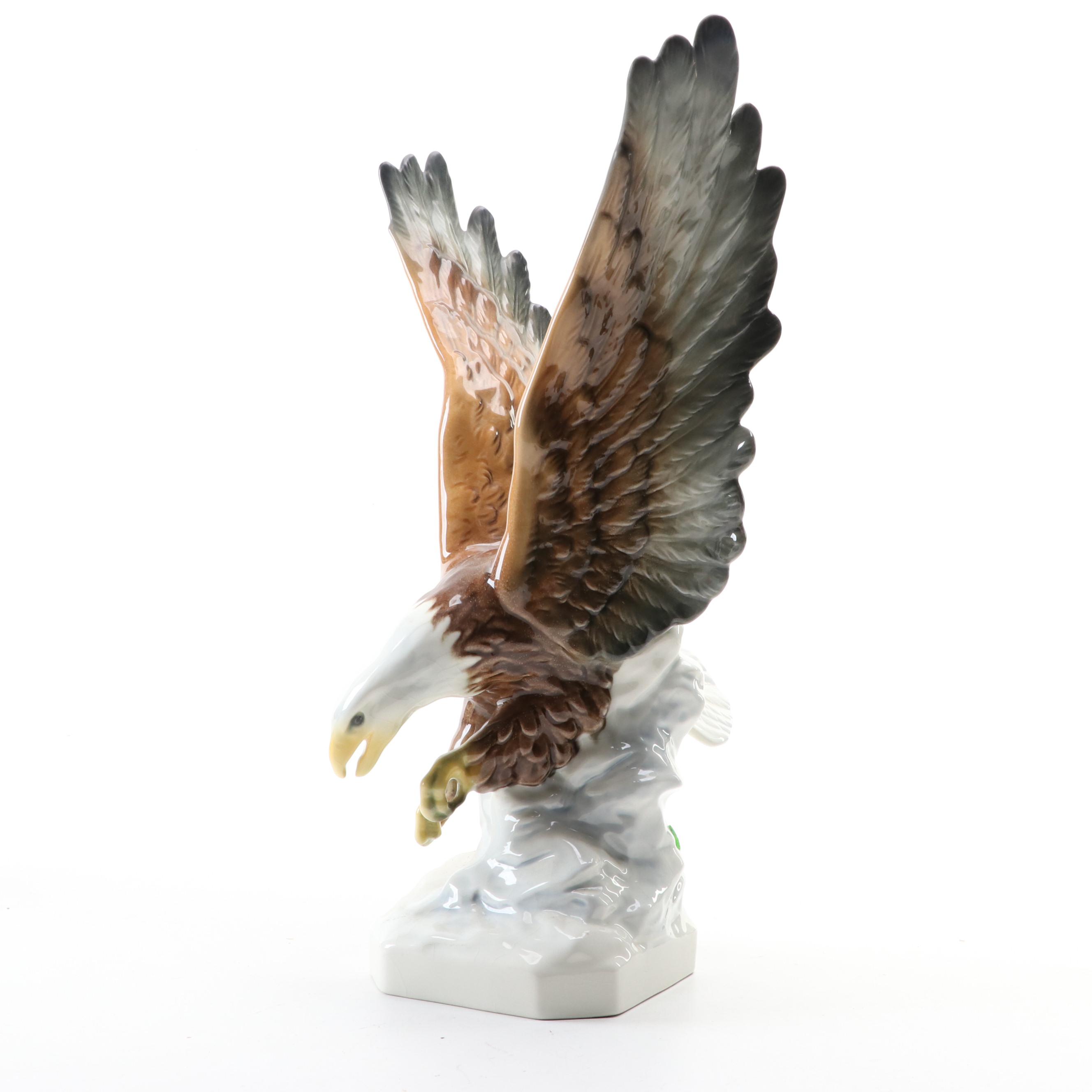 Goebel Porcelain Bald Eagle Figurine, Late 20th Century | EBTH