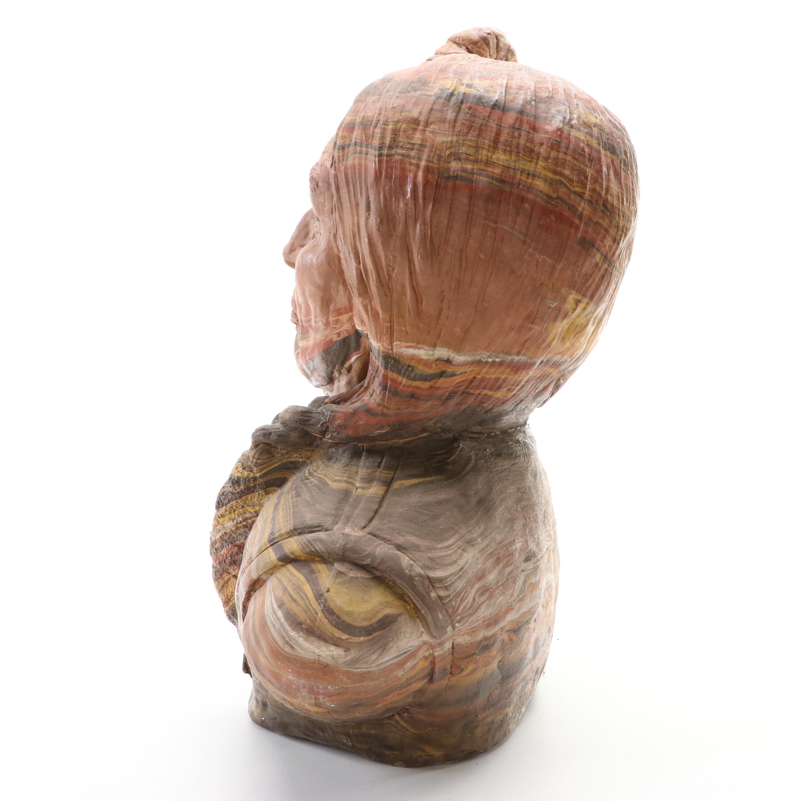 Cast Composite Native American Bust | EBTH