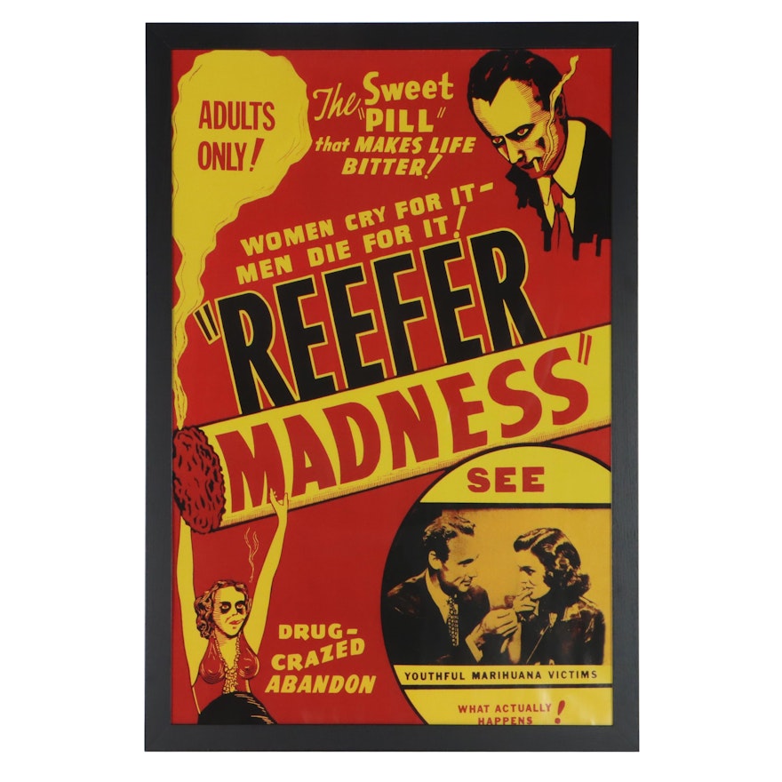 Offset Lithograph After Vintage Marijuana Propaganda Poster Offset Lithograph After Vintage Marijuana Propaganda Poster