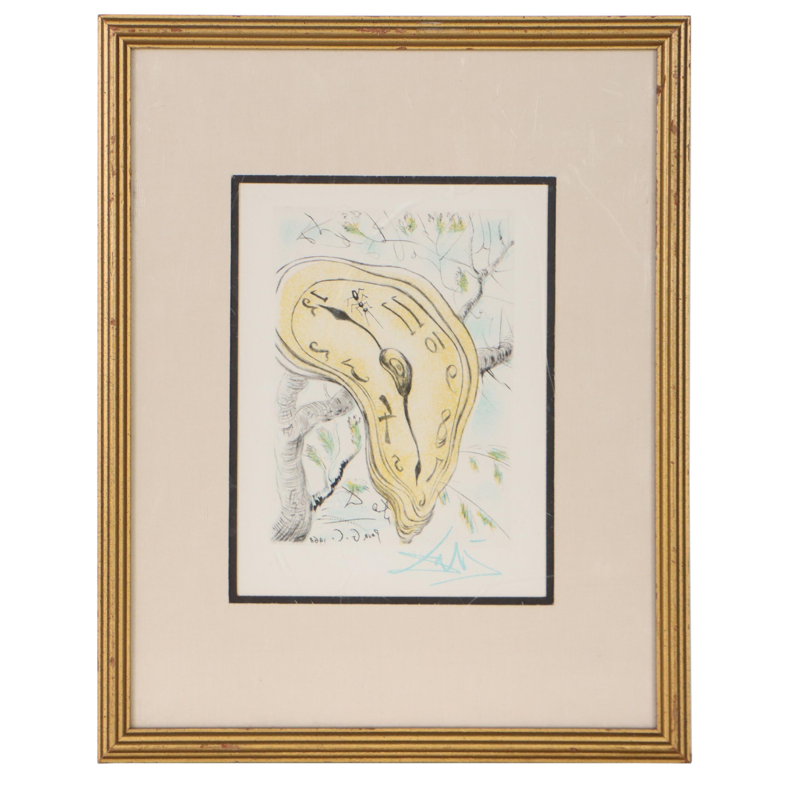 Facsimile Restrike Etching after Salvador Dalí "Soft Clock" | EBTH