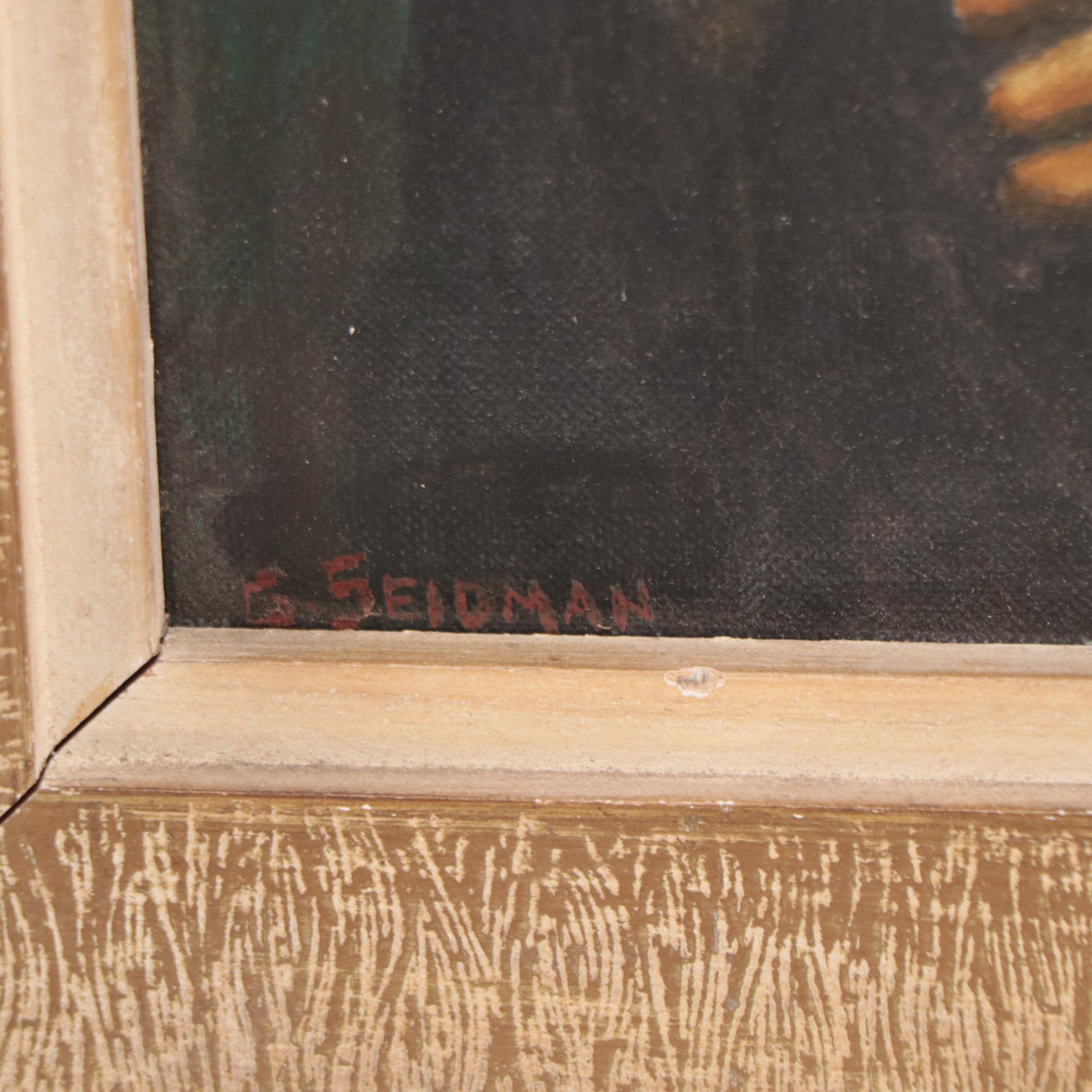 George Seidman Oil Painting of Man With Staff | EBTH