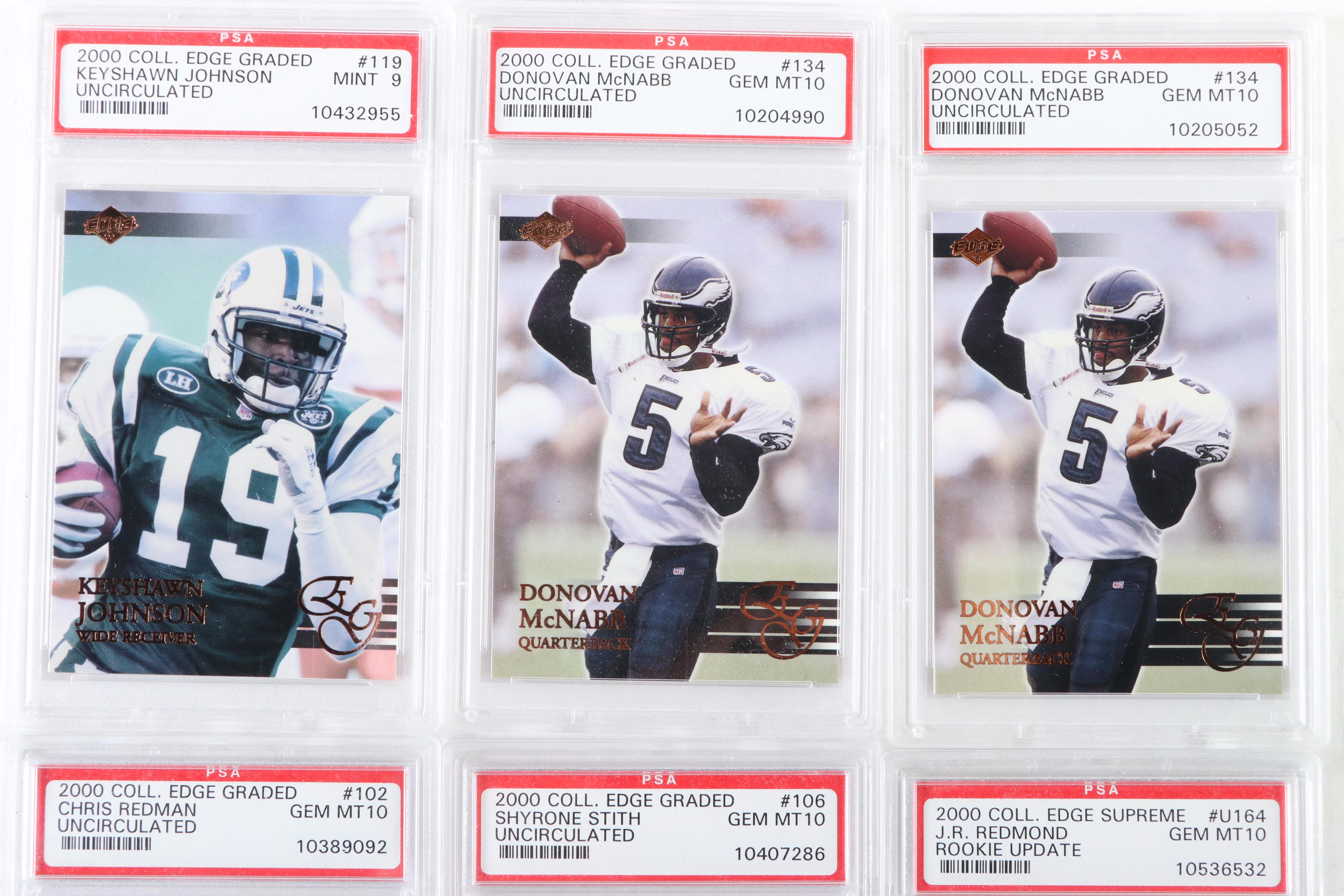 2000 Collector's Edge Uncirculated, Rookie Update PSA Graded Football ...