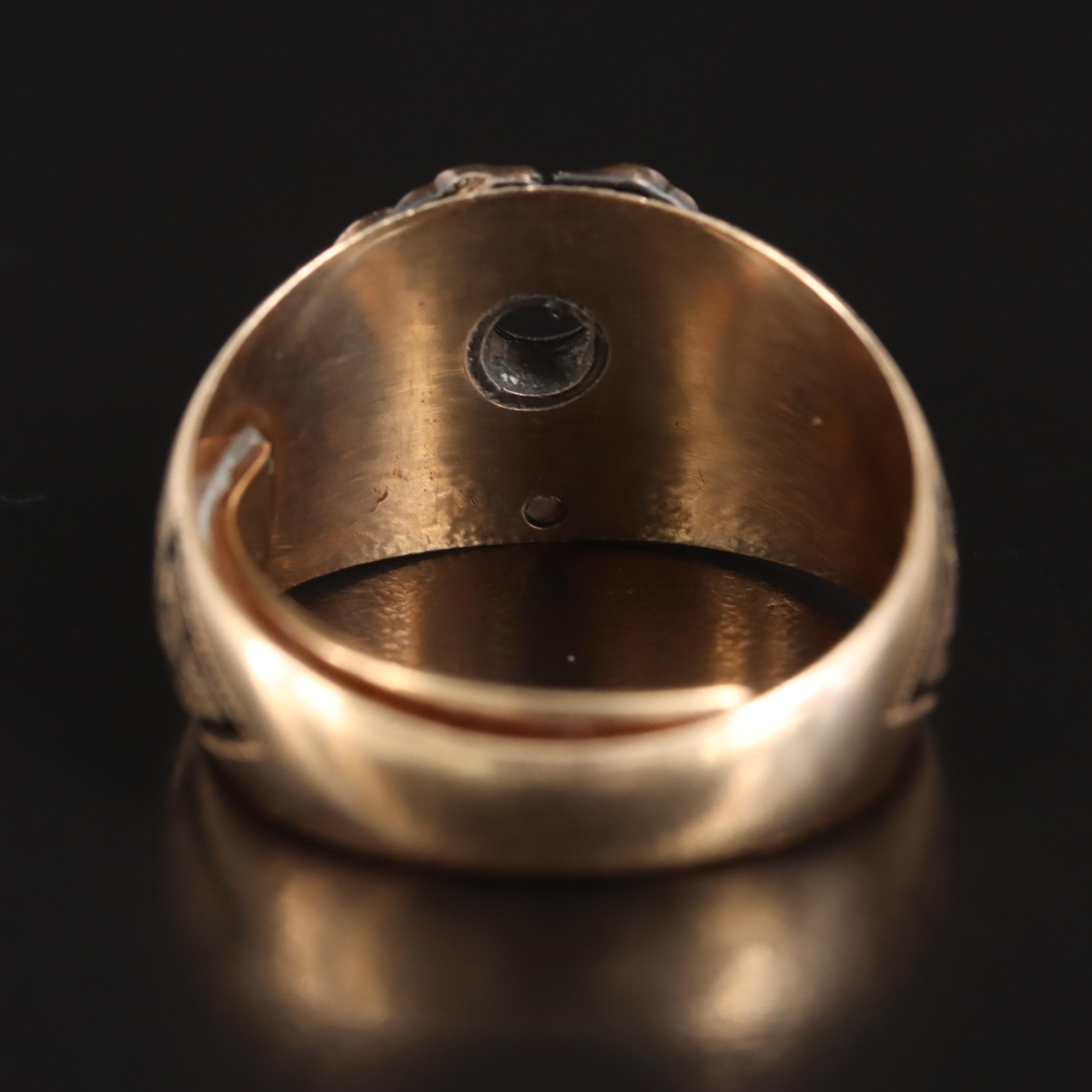 14K and Enamel Masonic Ring Mount | Everything But The House