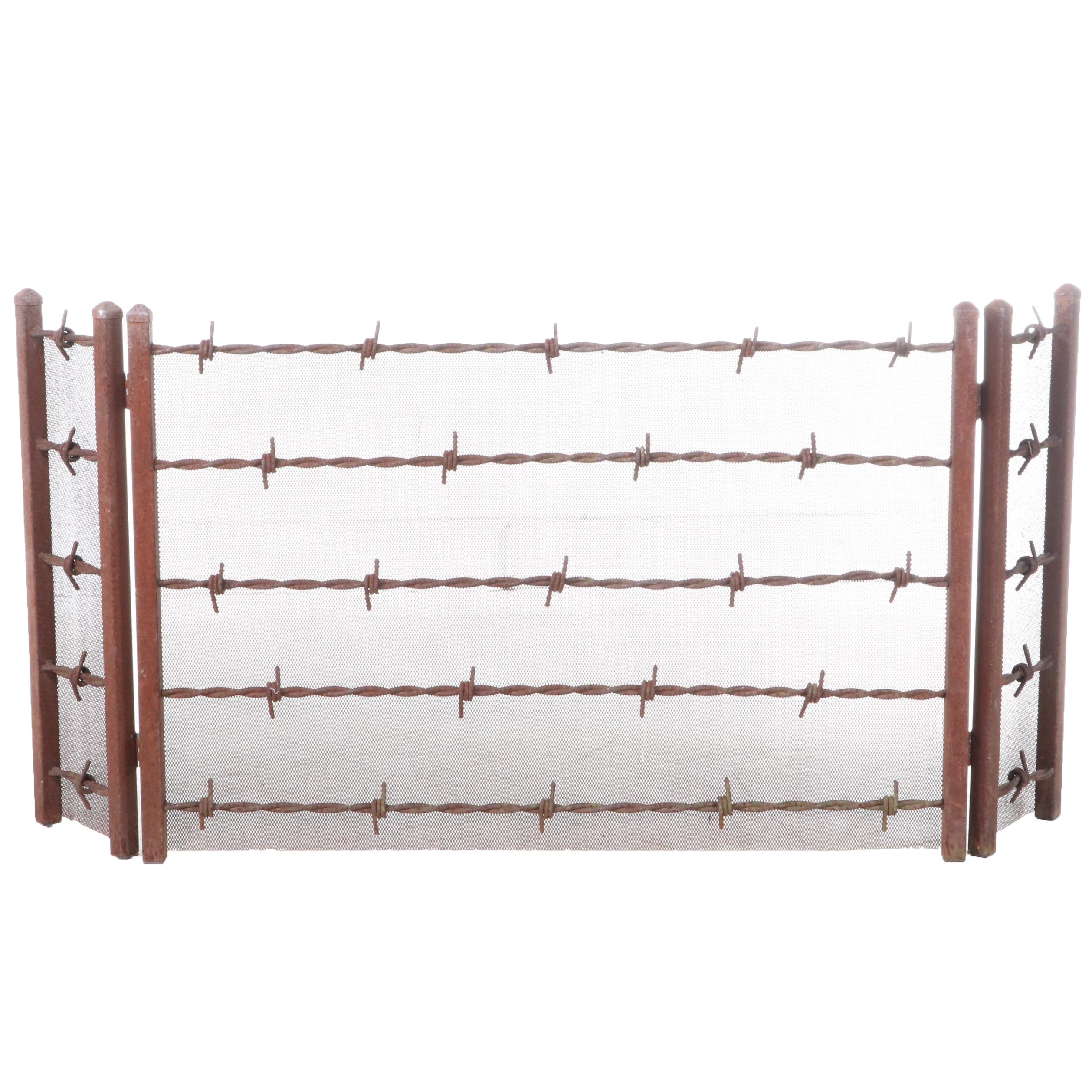 "Barbed-Wire" Fireplace Screen | EBTH